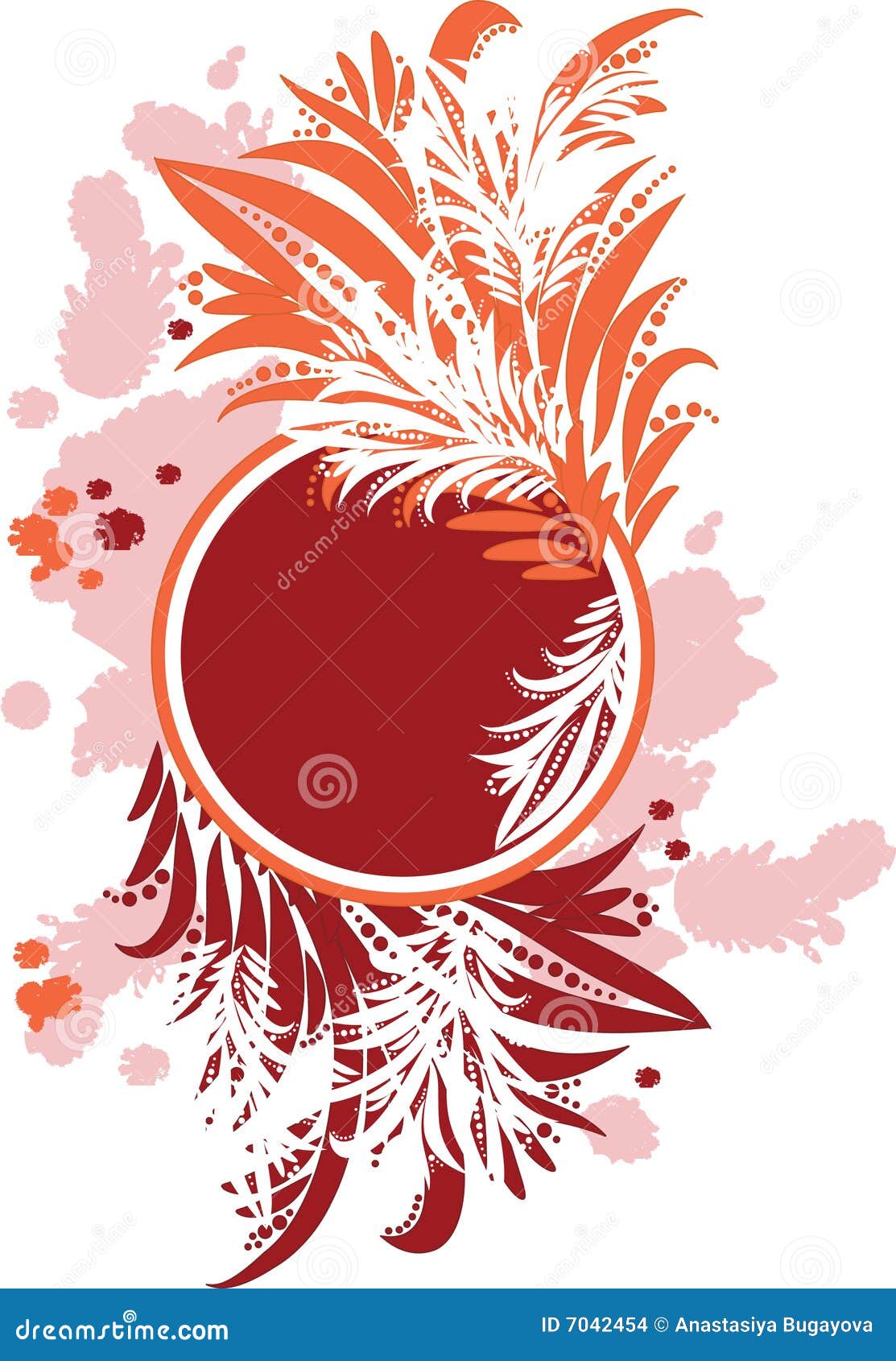 Abstract floral circle stock vector. Illustration of herb - 7042454