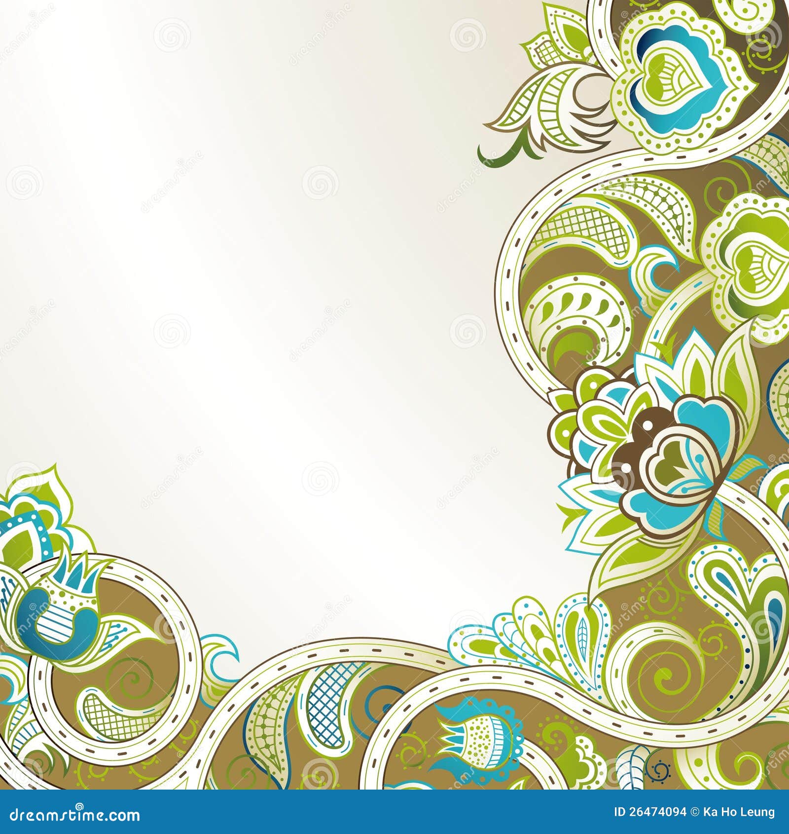 Abstract Floral Corner stock illustration. Illustration of design ...