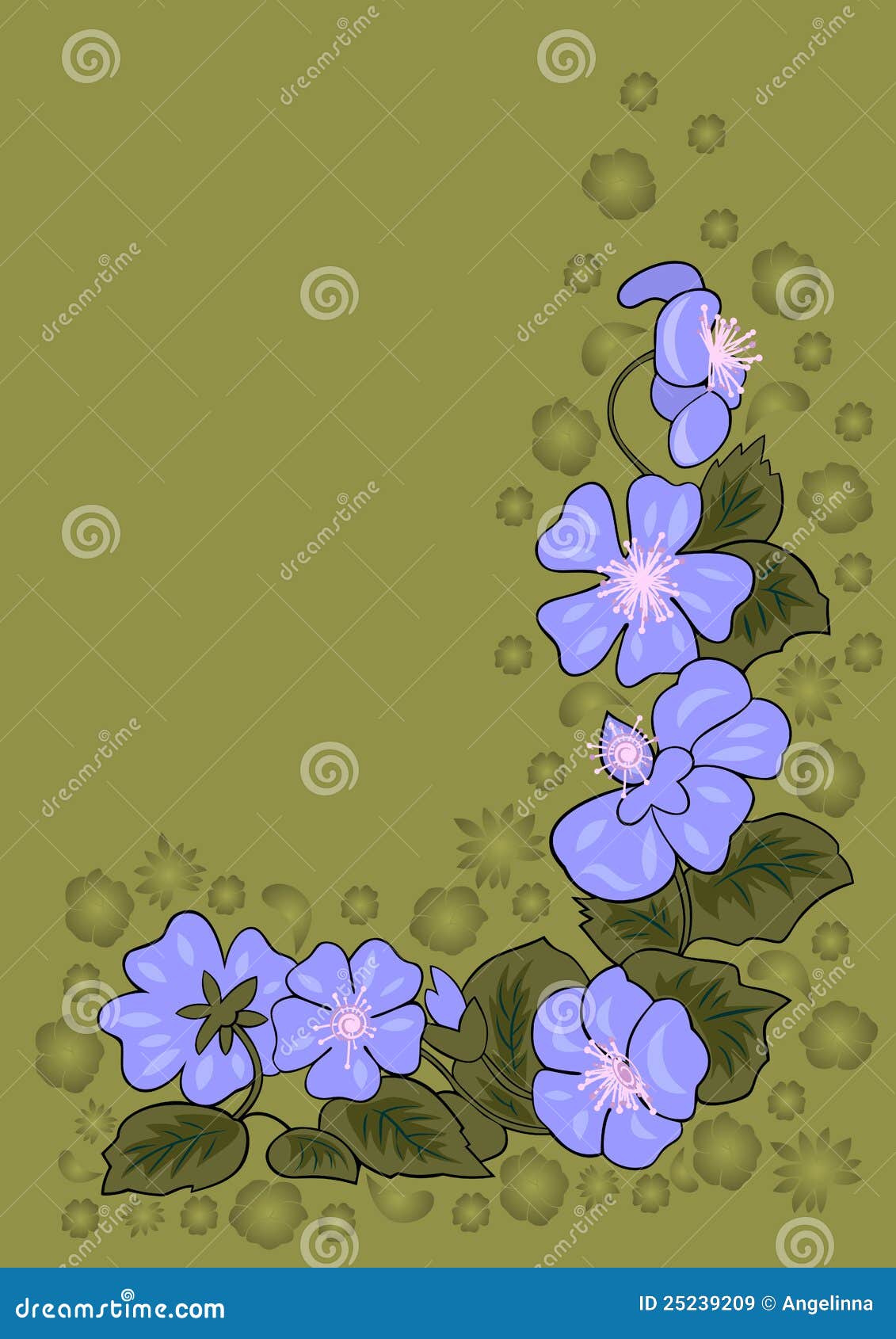 Abstract Floral Corner with Background Stock Vector - Illustration of ...