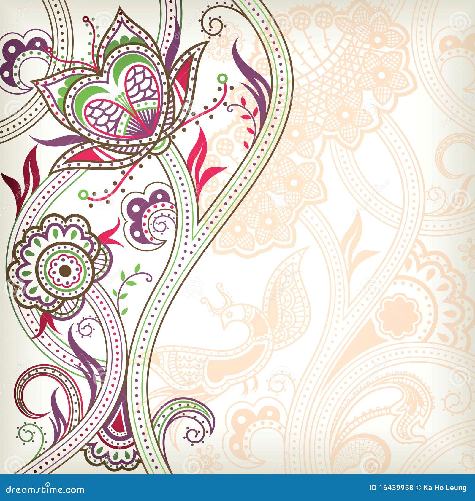 Abstract Floral Curve stock vector. Illustration of design - 16439958