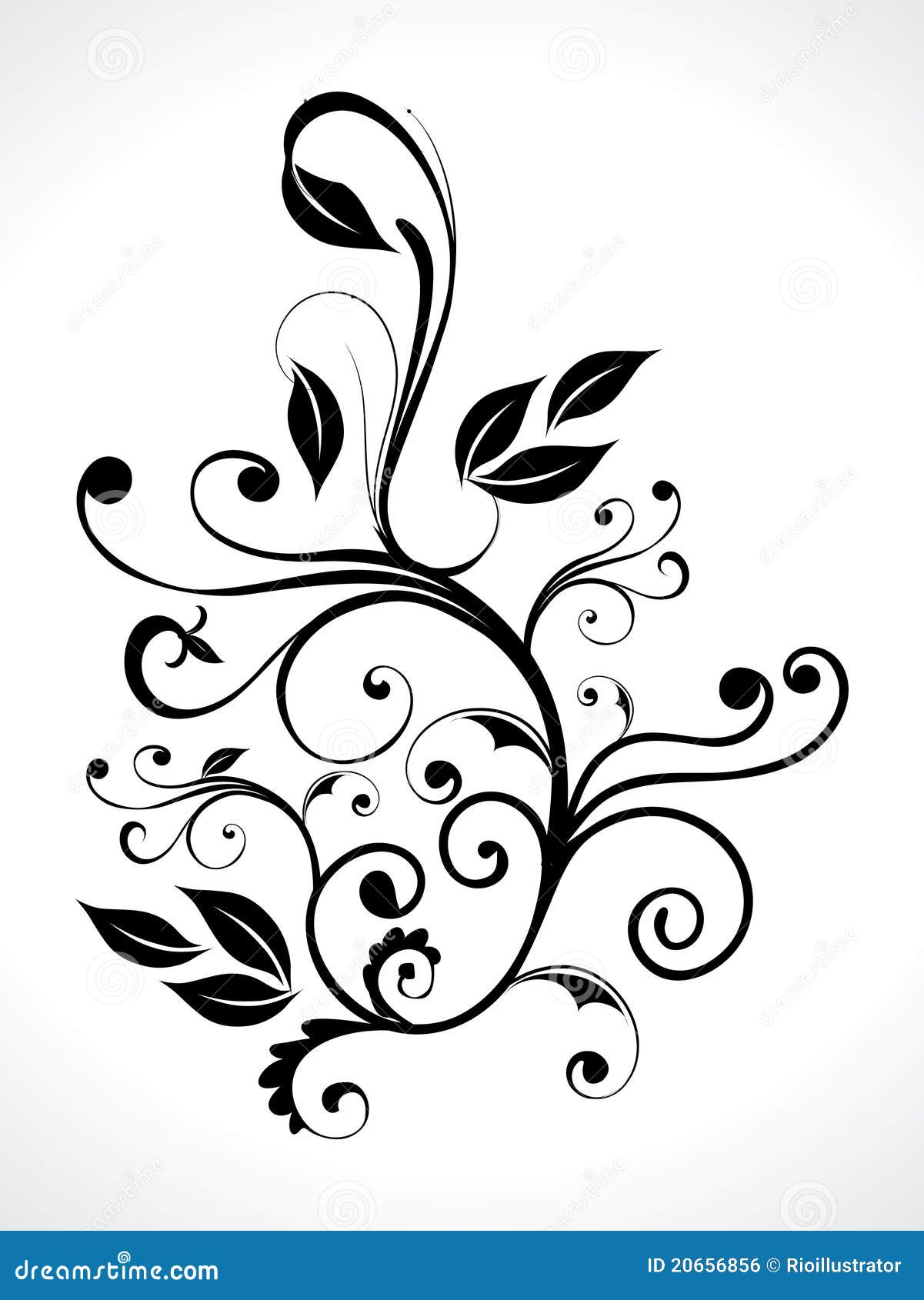 Abstract floral with curve stock vector. Illustration of decoration ...