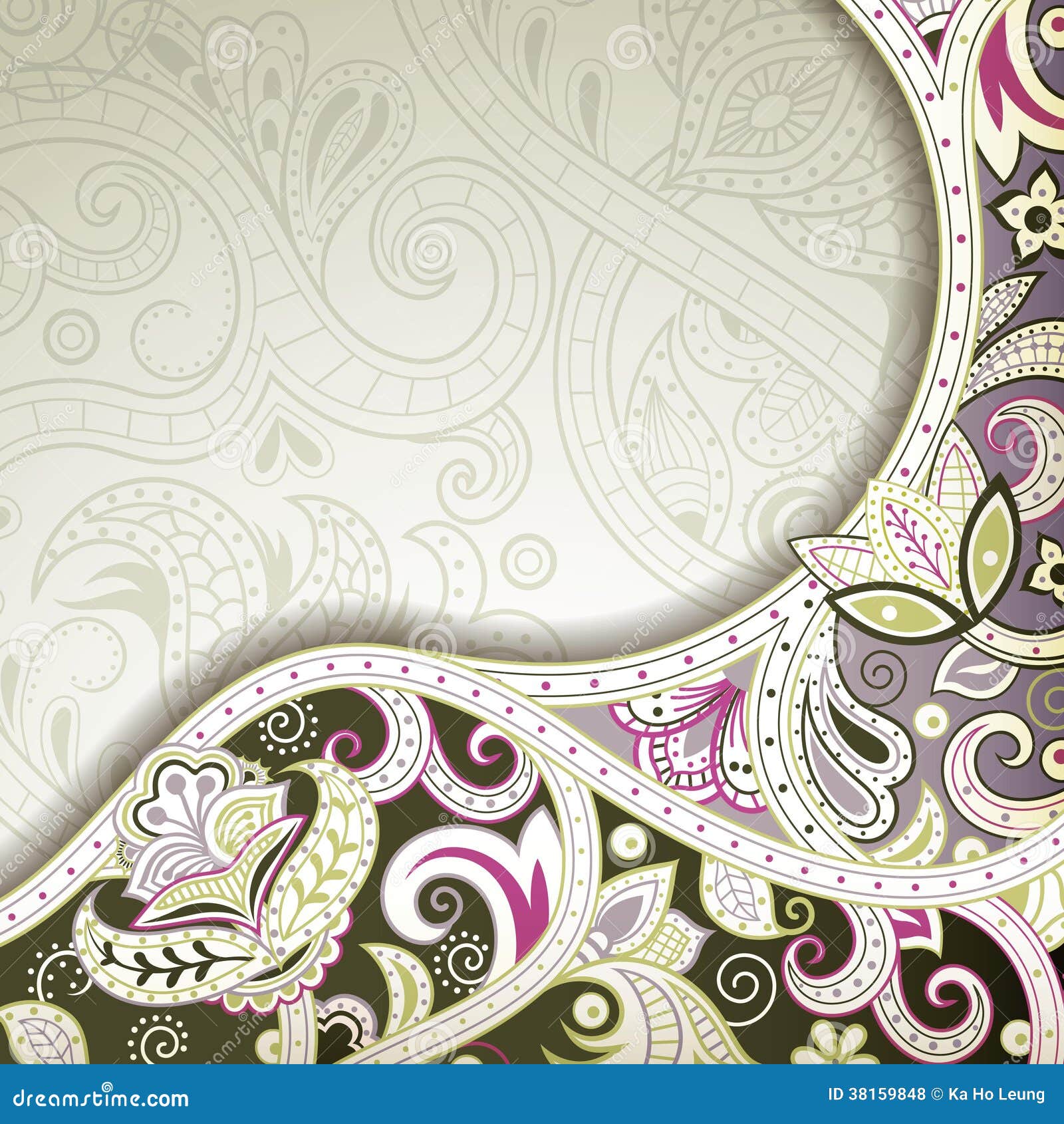 Abstract Floral Curve stock illustration. Illustration of oriental ...