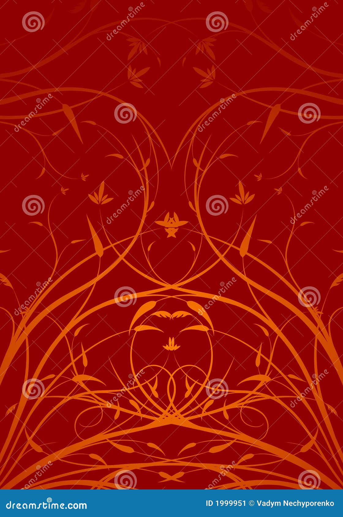 Abstract Floral Decorative Vertical Background Vector Illustration ...