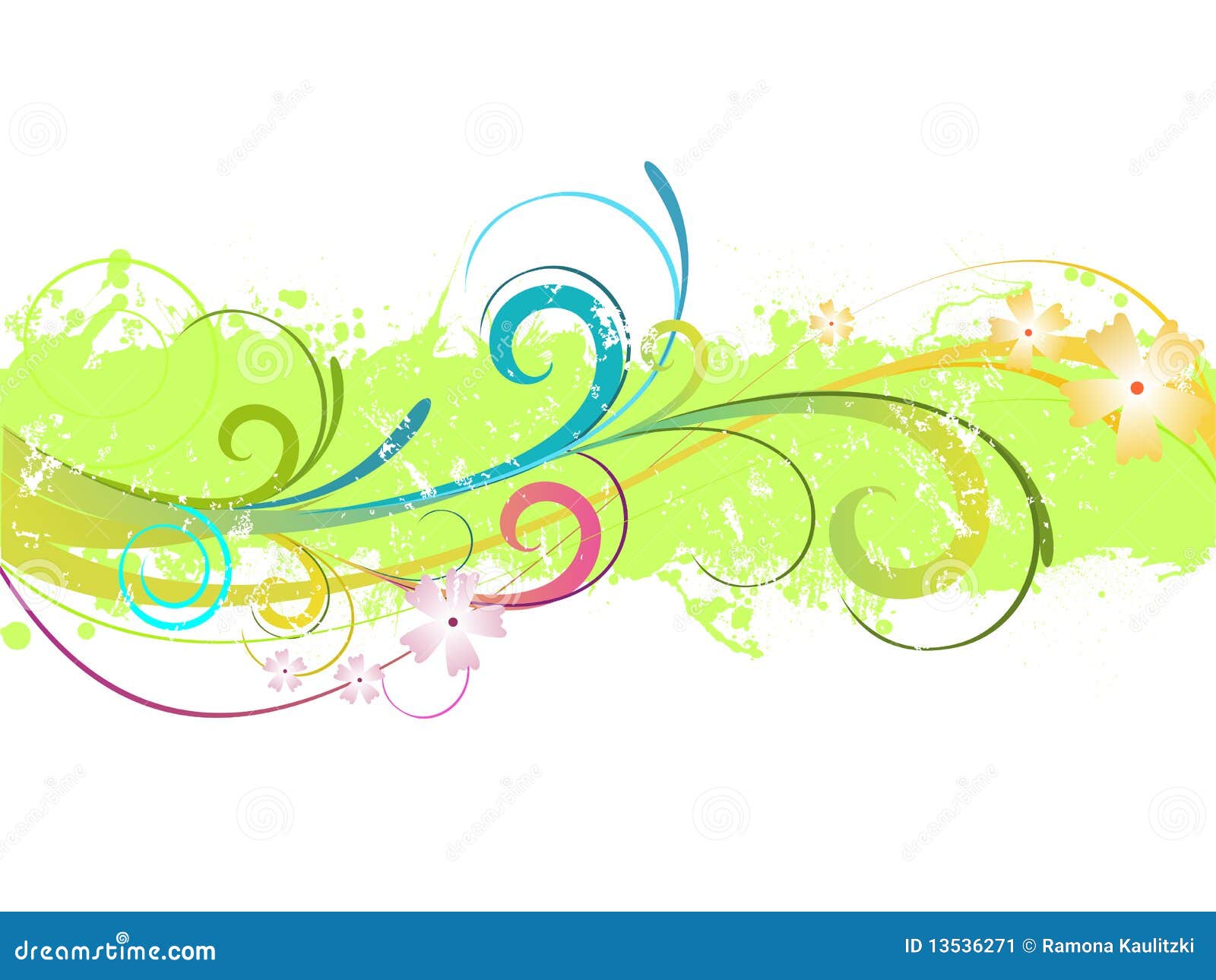Abstract floral design stock vector. Illustration of color - 13536271