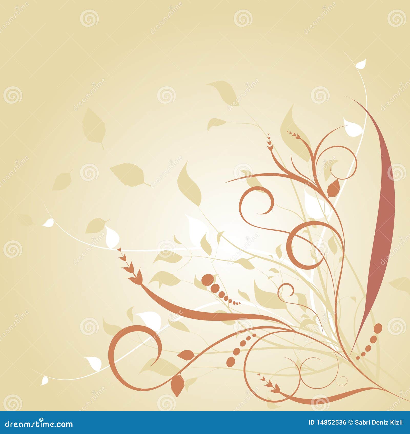 Abstract floral design stock vector. Illustration of drawing - 14852536