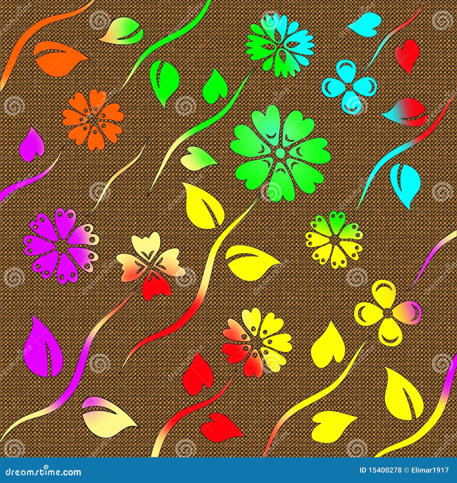 Abstract floral design stock illustration. Illustration of decorative ...