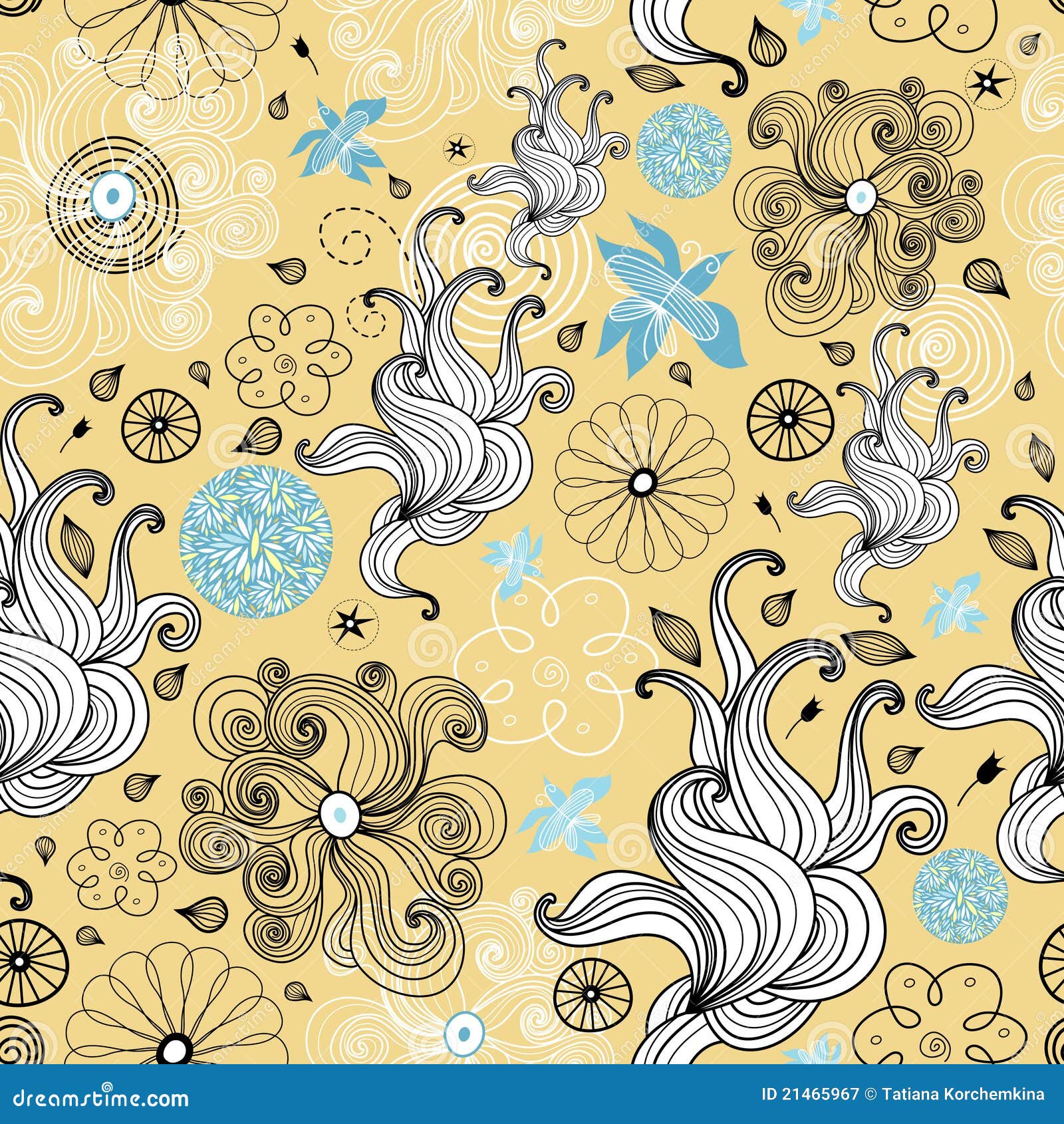 Abstract and floral design stock vector. Illustration of texture - 21465967