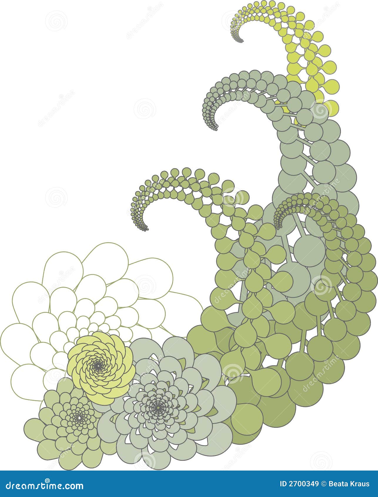 Abstract floral design stock vector. Illustration of isolated - 2700349