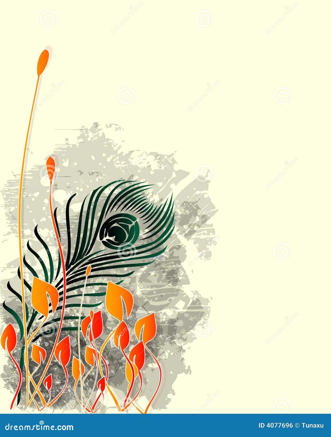 Abstract floral design stock illustration. Illustration of bright - 4077696