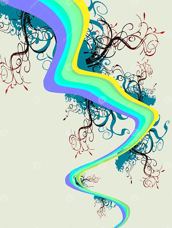 Abstract floral design stock illustration. Illustration of abstract ...