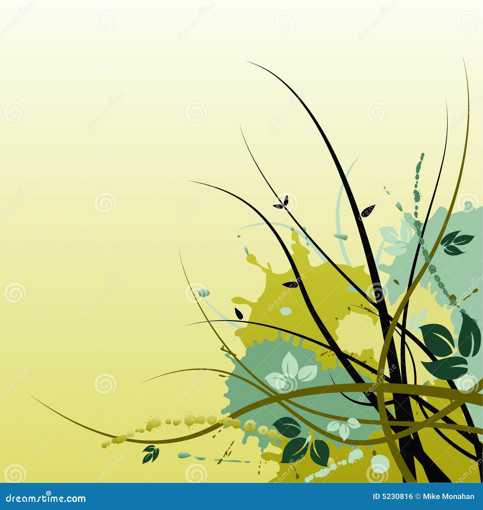 Abstract floral design stock vector. Illustration of abstract - 5230816