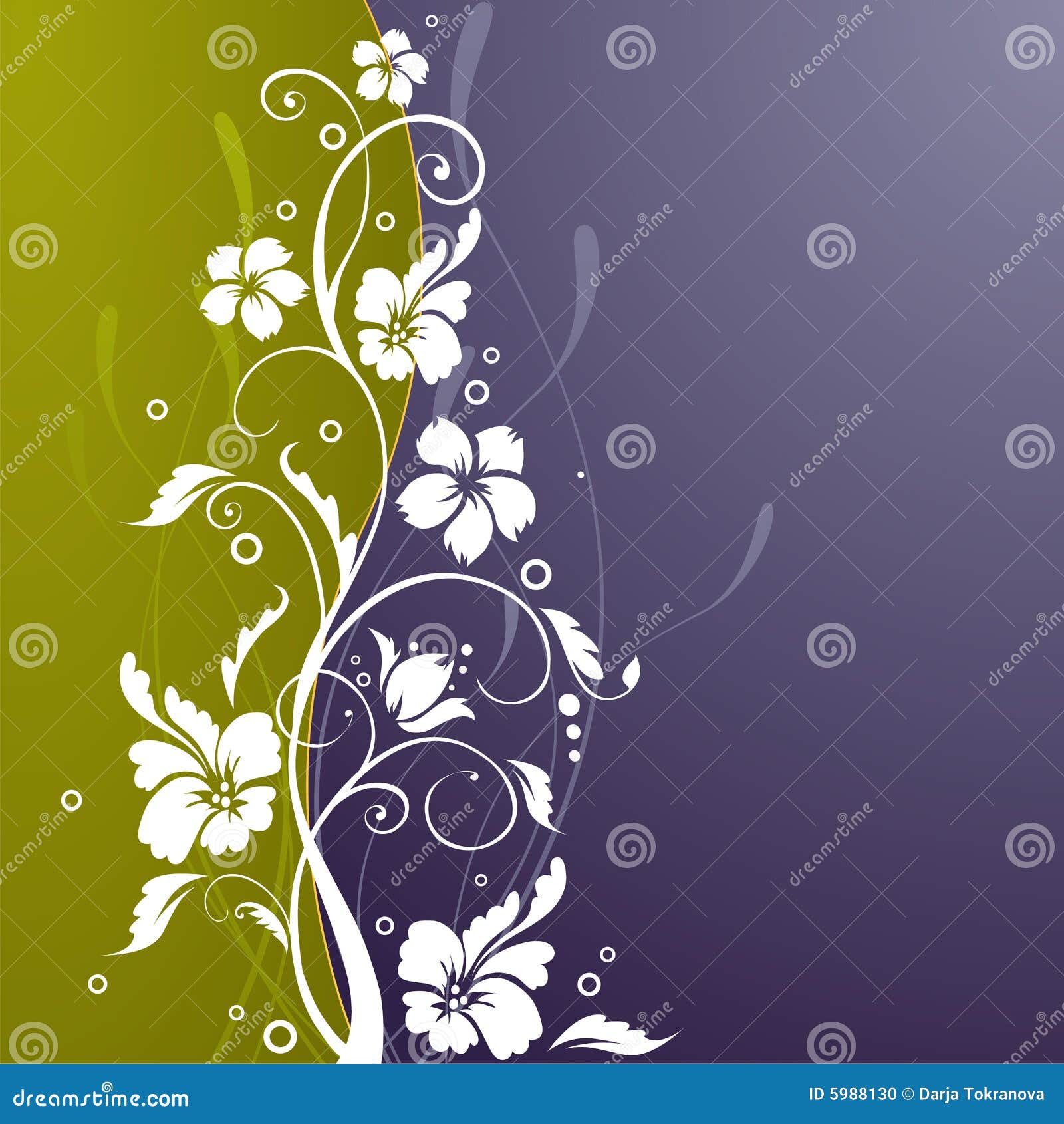 Abstract floral design stock vector. Illustration of tree - 5988130