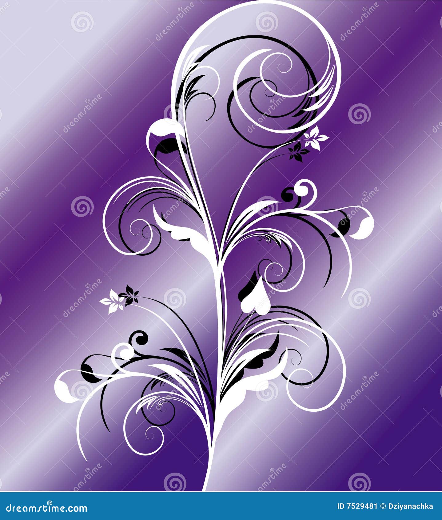 Abstract floral design stock vector. Illustration of vector - 7529481