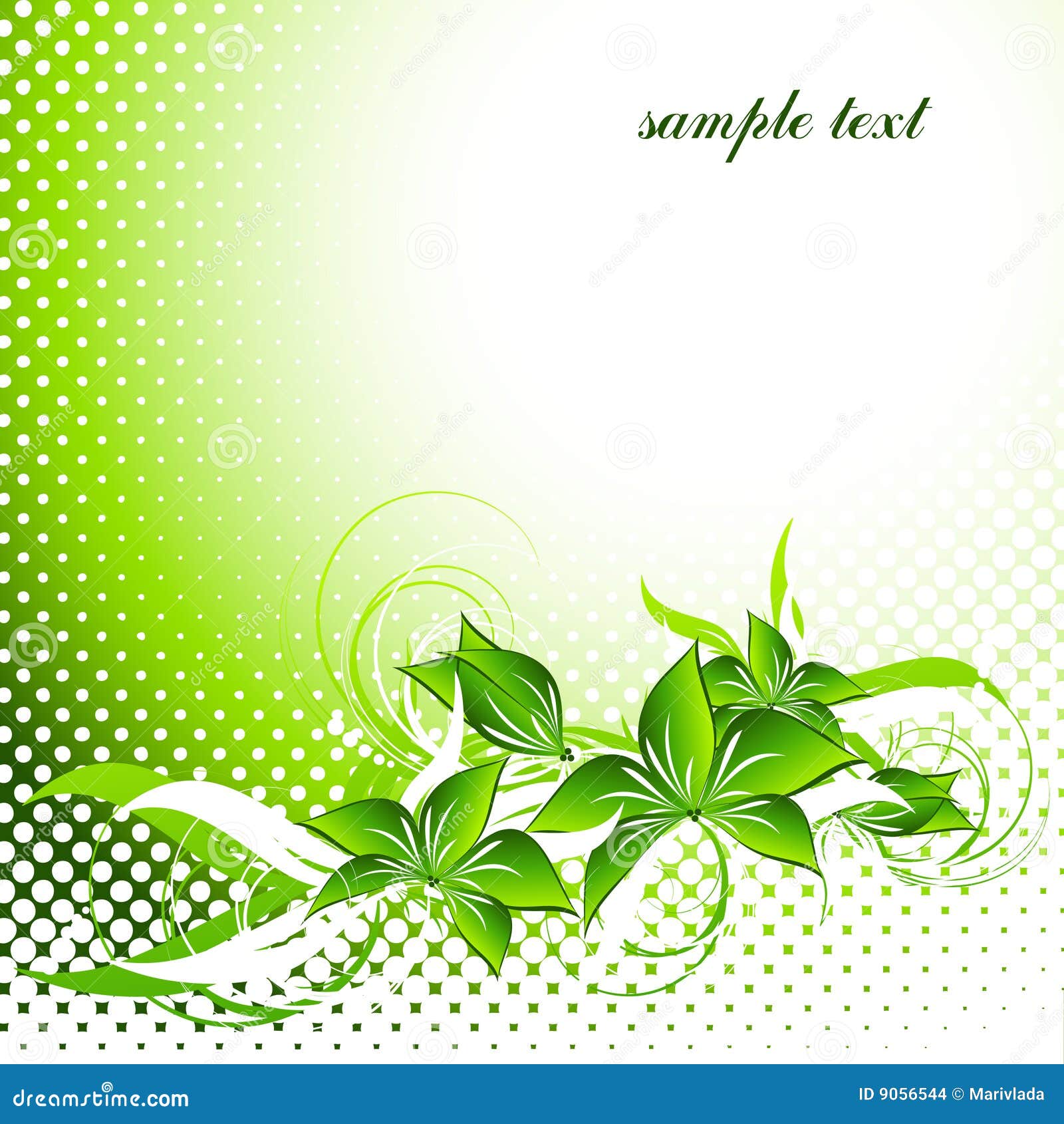 Abstract Floral Design with Plants Stock Vector - Illustration of ...