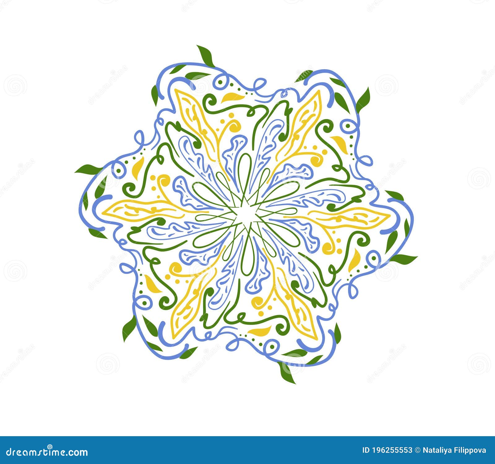 Abstract floral design stock vector. Illustration of vector - 196255553