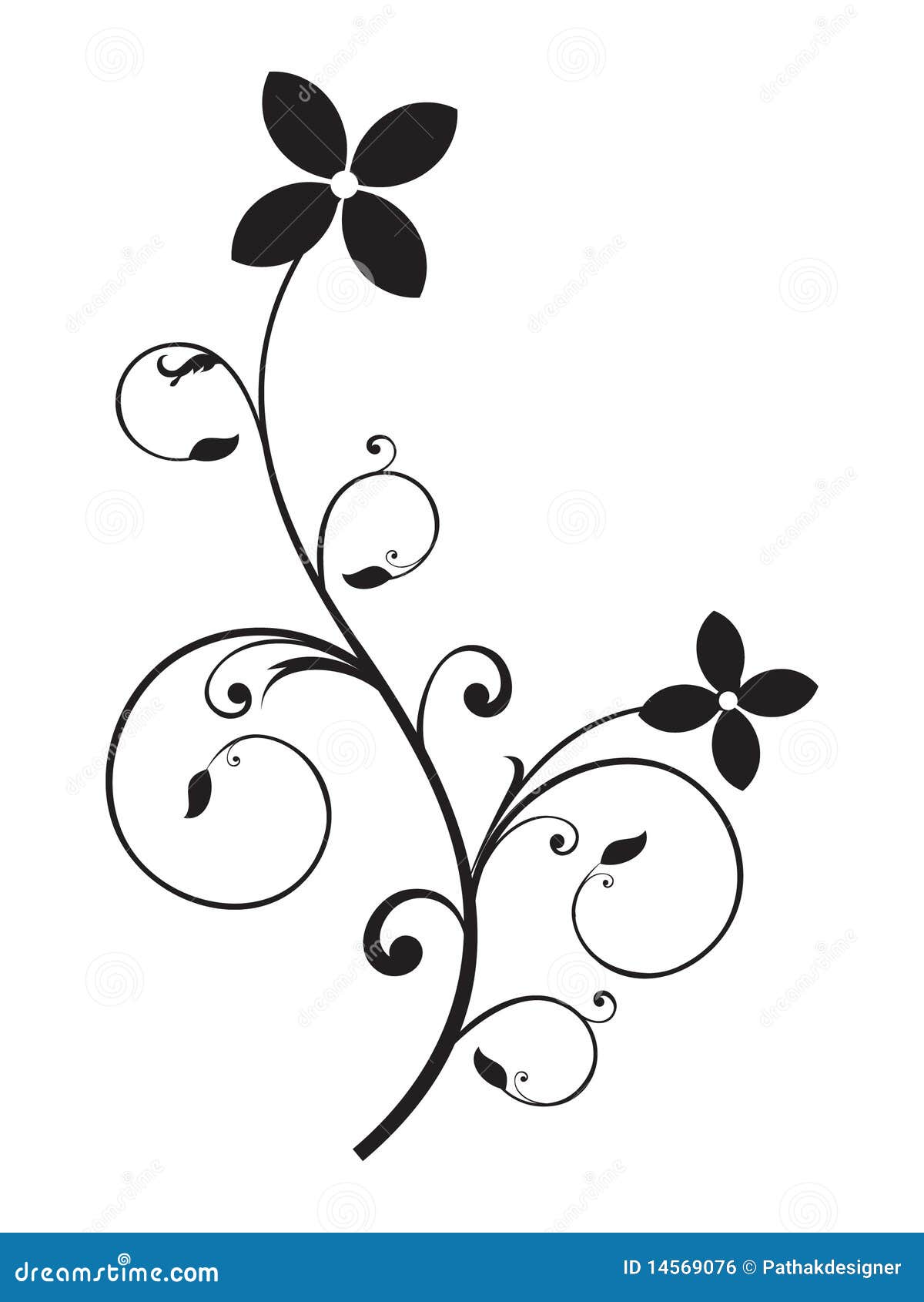 Abstract floral element stock vector. Illustration of foliage - 14569076