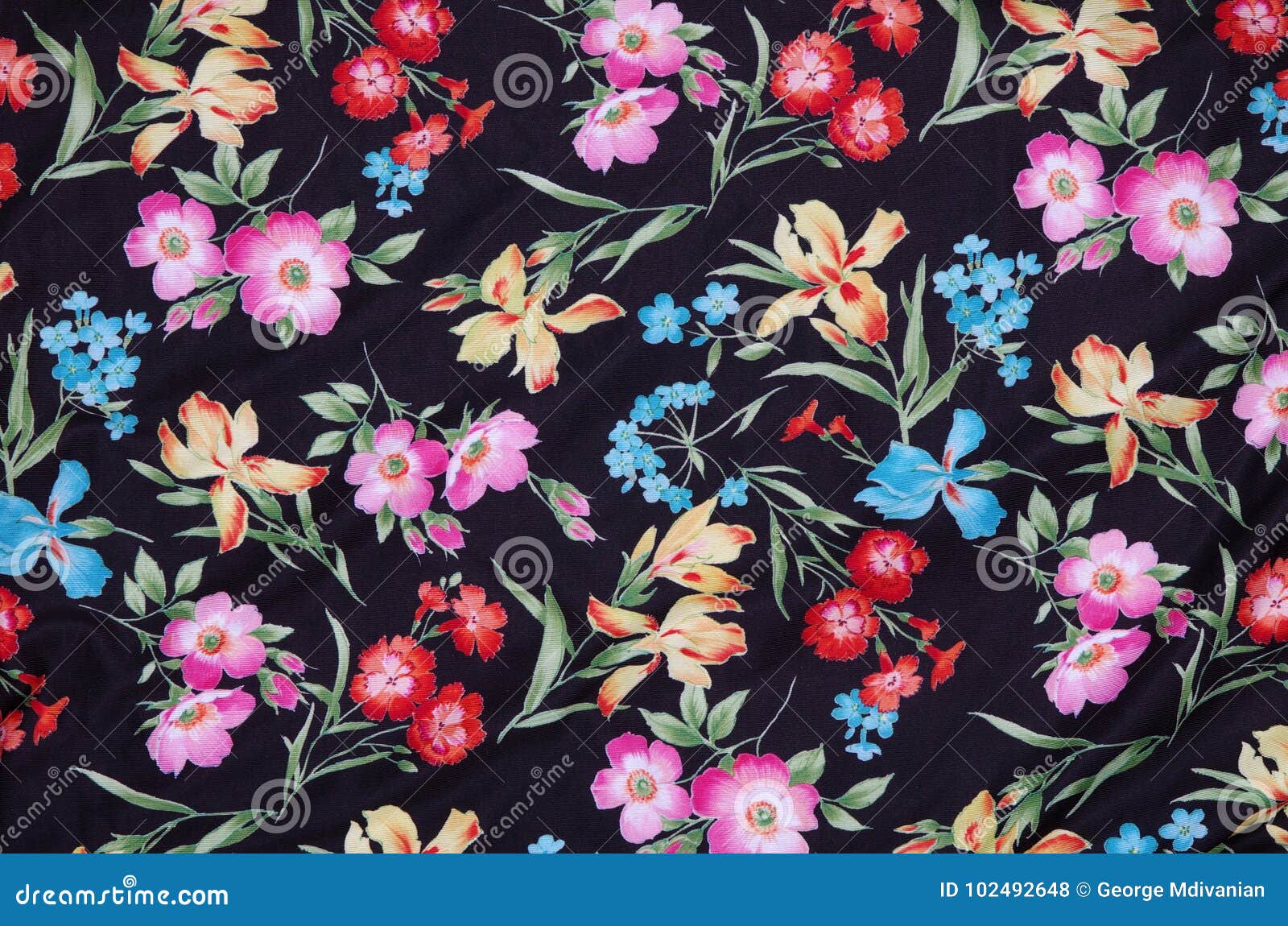 Abstract floral fabric stock photo. Image of florals - 102492648