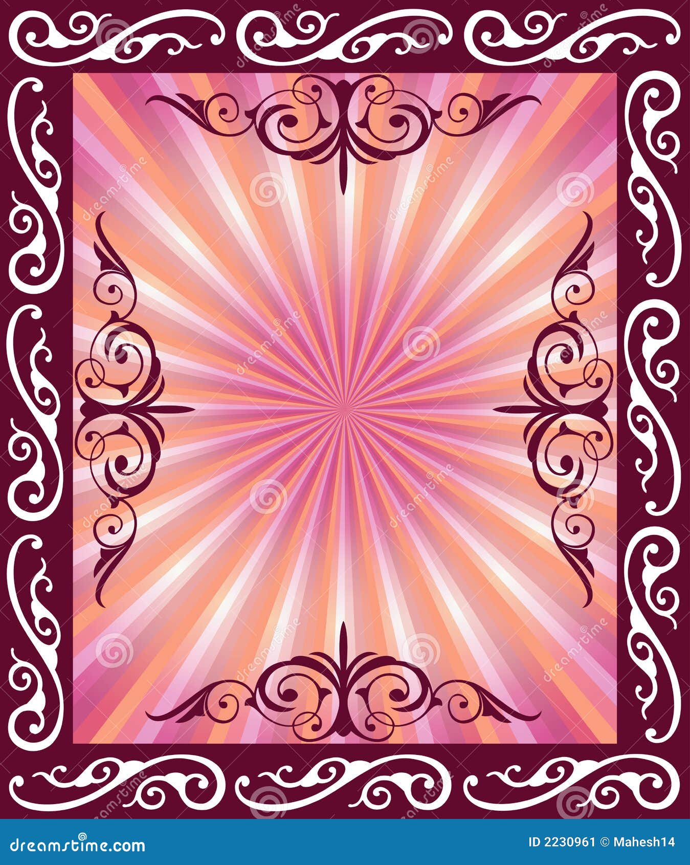 Abstract Floral Frame stock illustration. Illustration of design - 2230961