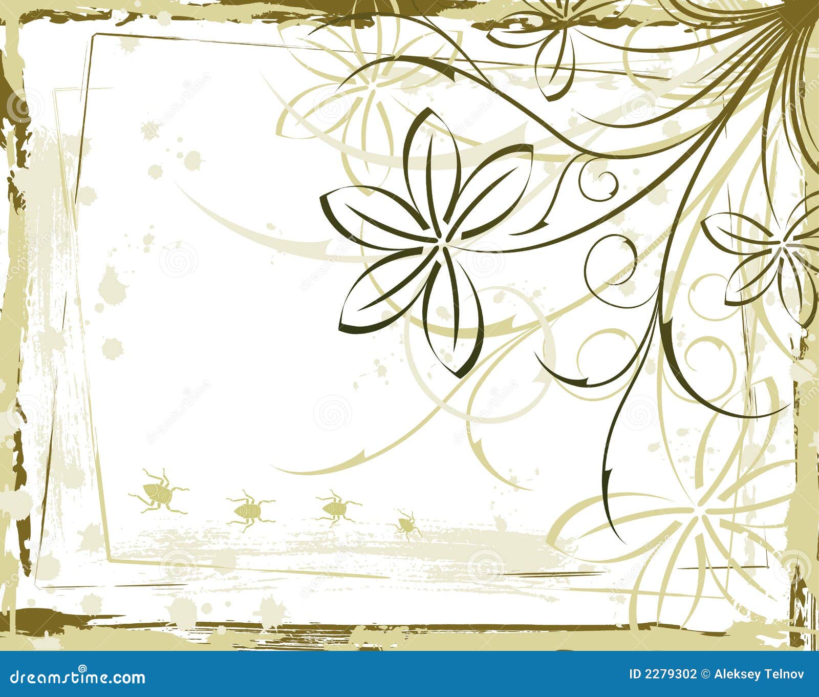 Abstract floral frame stock vector. Illustration of silhouette - 2279302