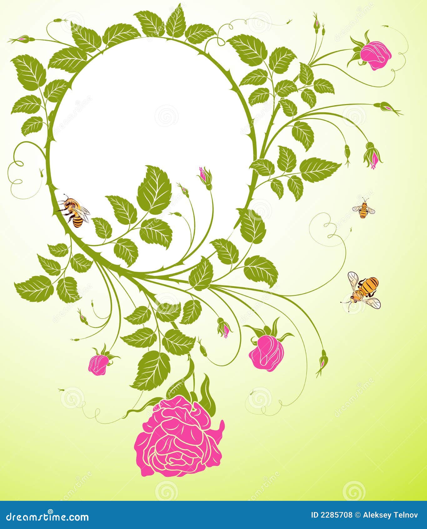 Abstract floral frame stock vector. Illustration of floral - 2285708