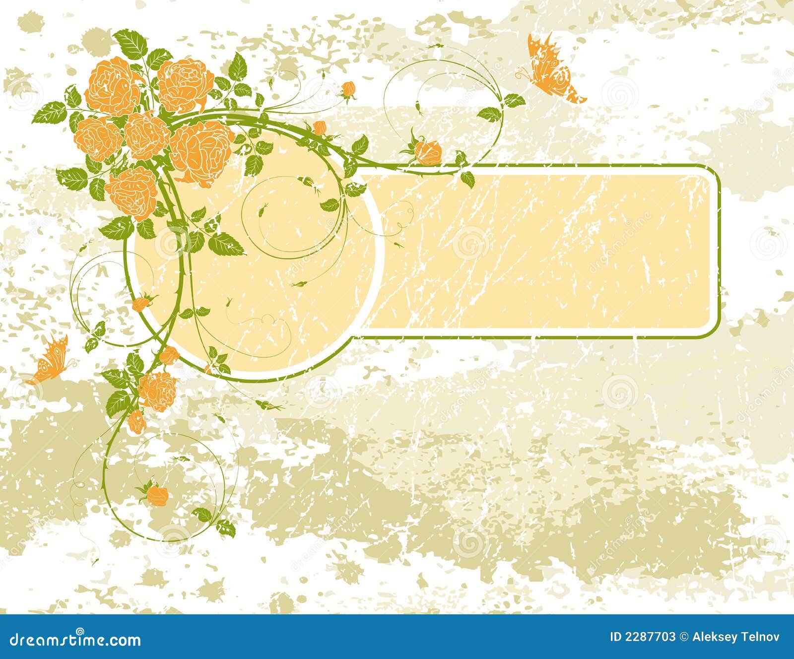 Abstract floral frame stock vector. Illustration of painting - 2287703