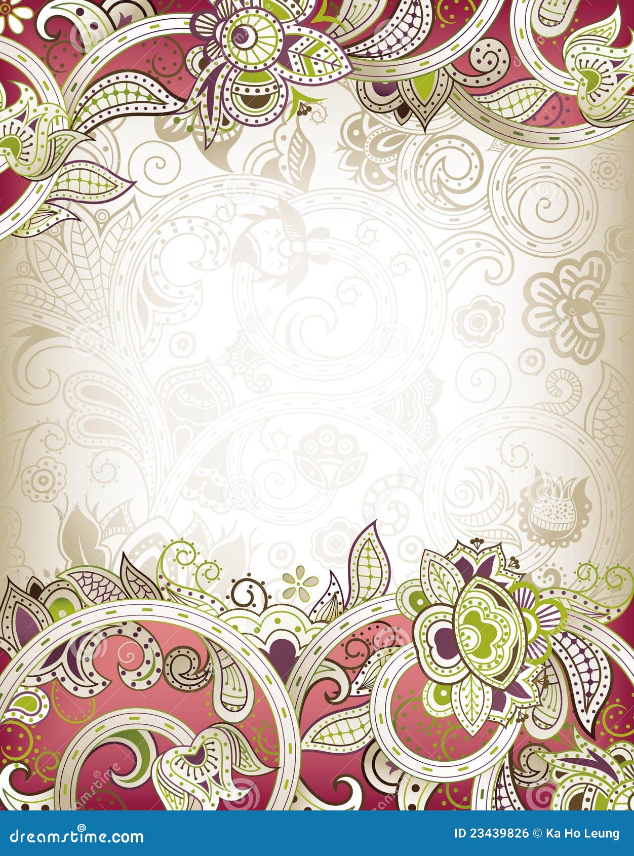 Abstract Floral Frame stock illustration. Illustration of abstract ...