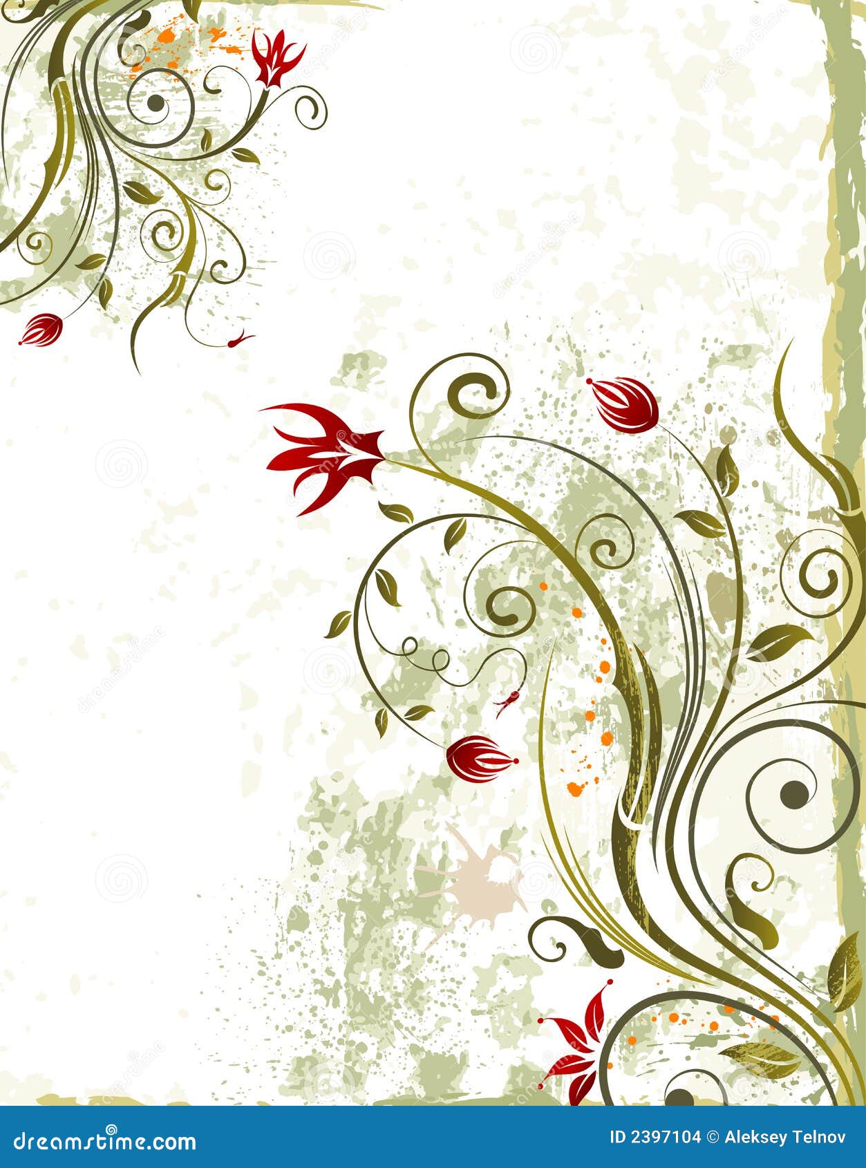 Abstract floral frame stock vector. Illustration of style - 2397104