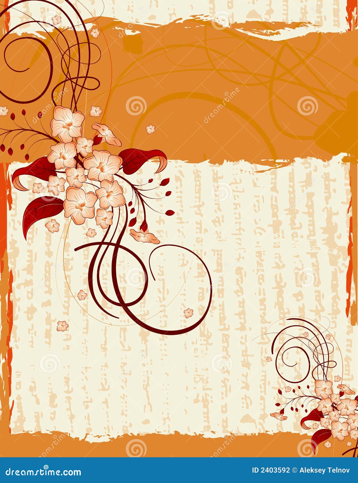 Abstract floral frame stock vector. Illustration of decoration - 2403592