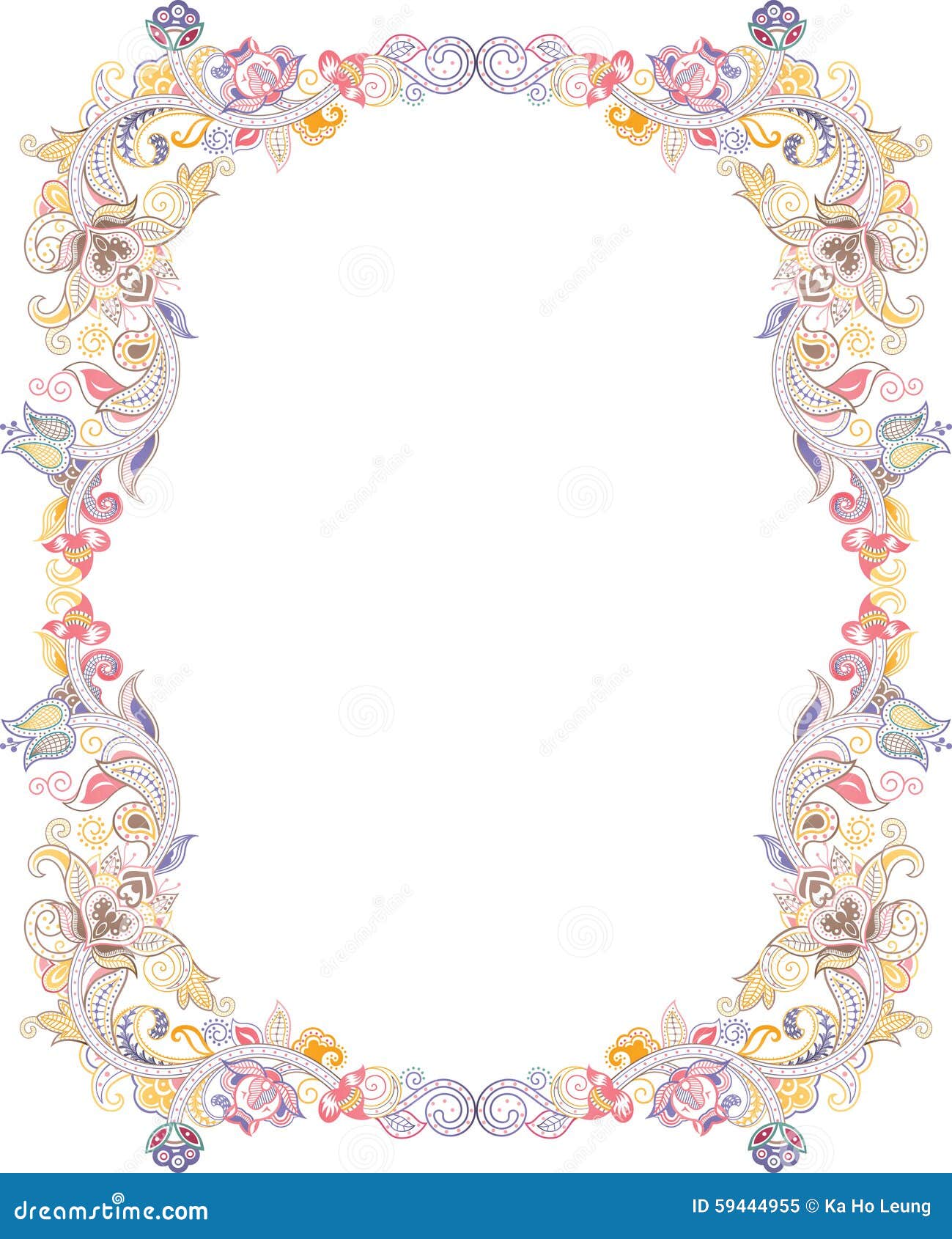 Abstract Floral Frame stock illustration. Illustration of abstract ...