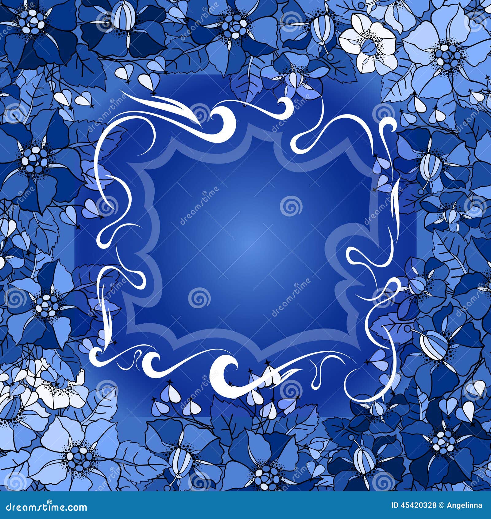 Abstract floral frame stock vector. Illustration of greeting - 45420328