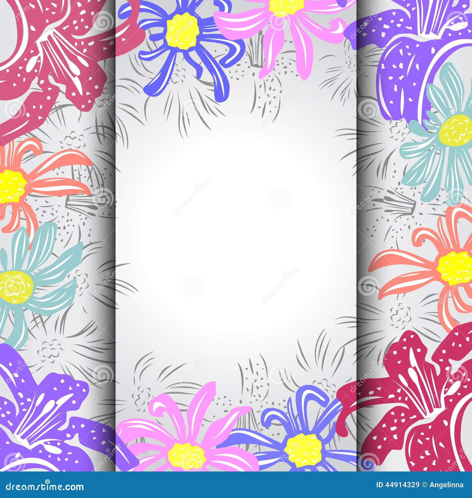 Abstract floral frame stock vector. Illustration of decoration - 44914329