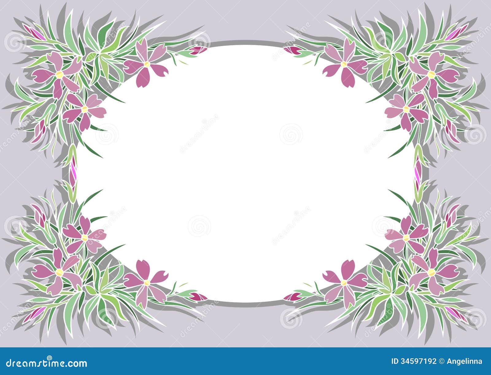 Abstract floral frame stock vector. Illustration of nature - 34597192