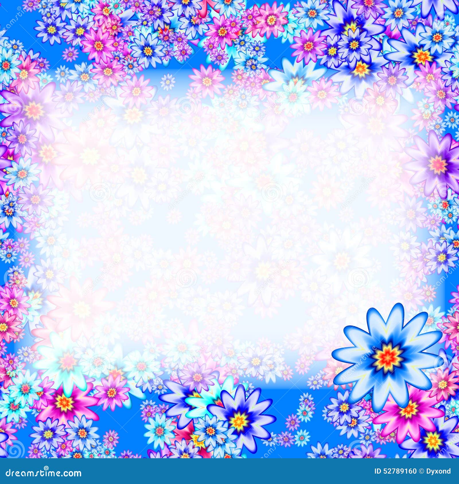 Abstract Floral Frame. Texture Background Stock Illustration ...