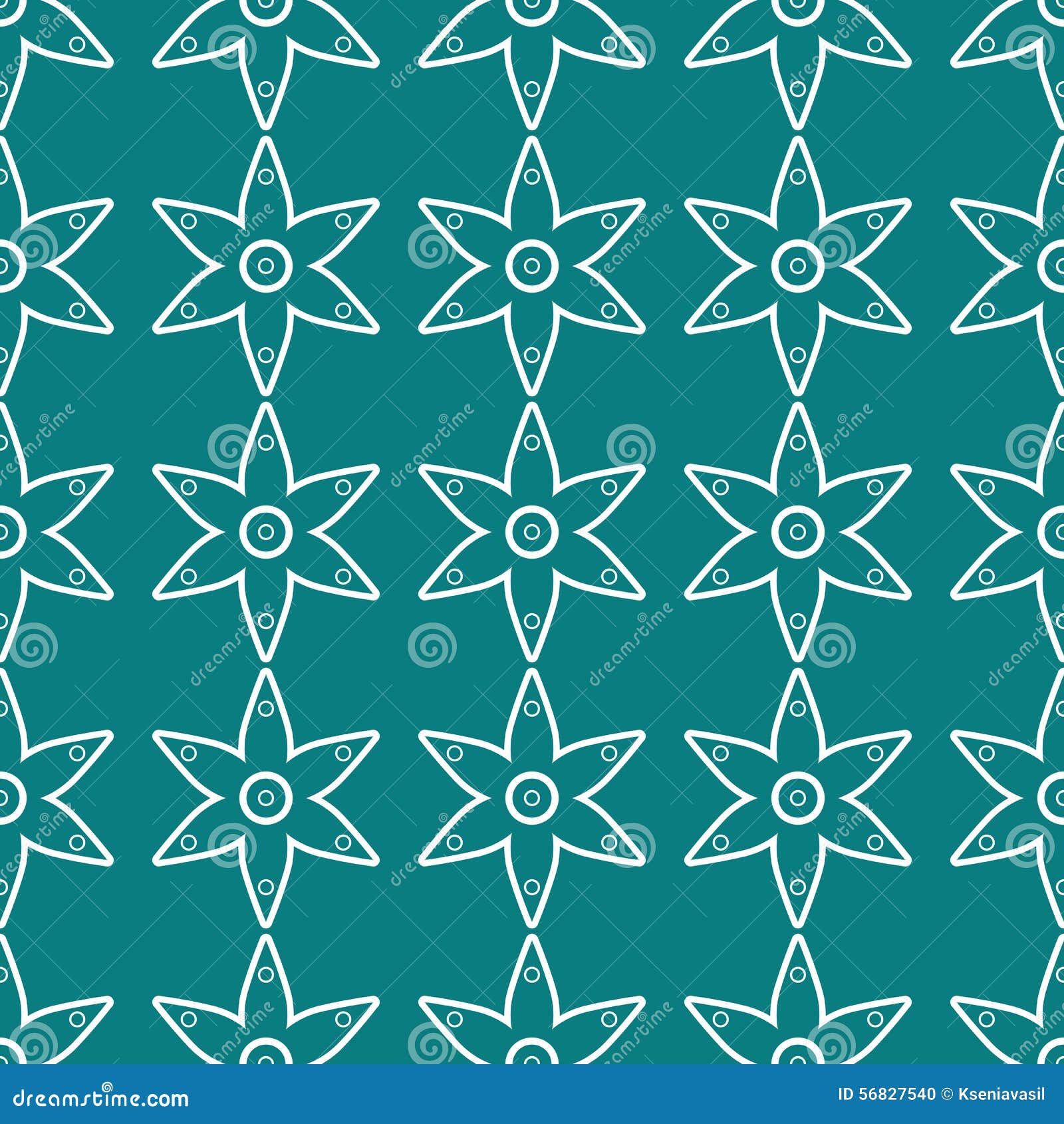 Abstract Floral Geometric Seamless Pattern Stock Vector - Illustration ...