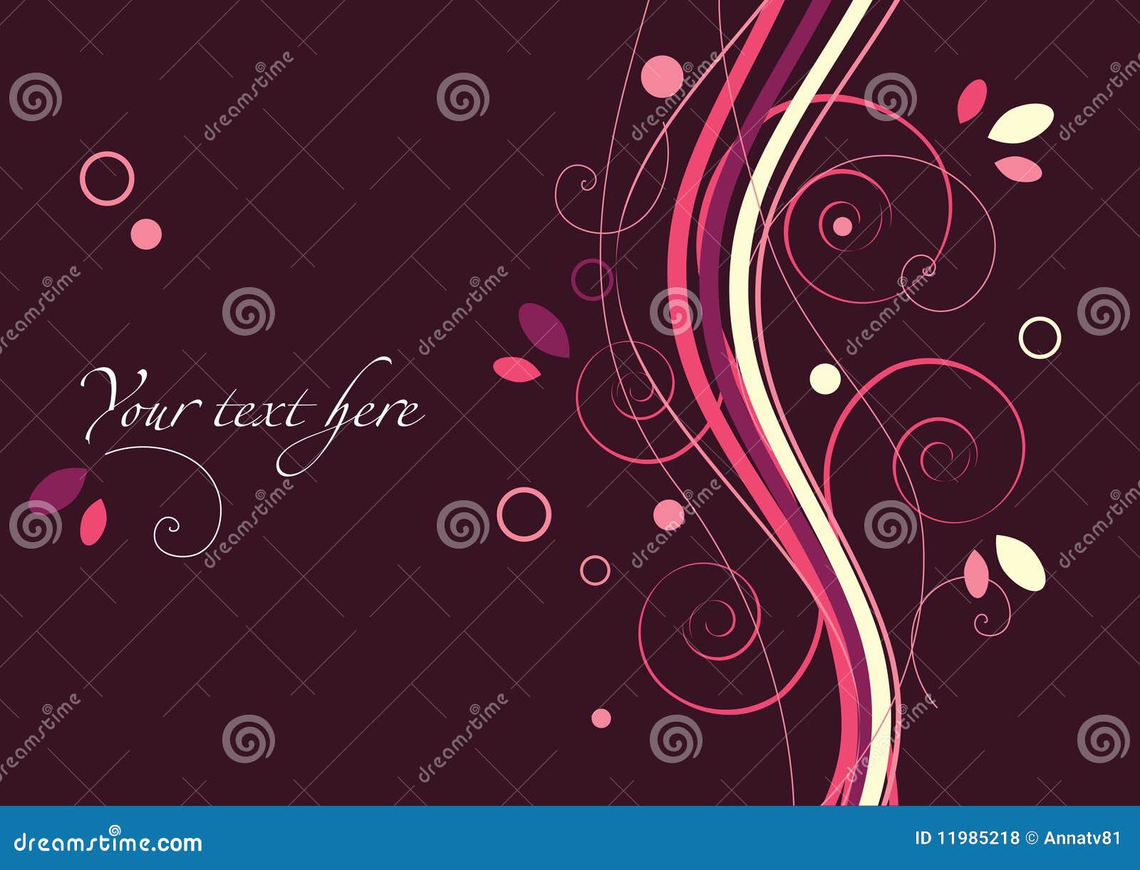 Abstract Floral Greeting Card Stock Vector - Illustration of flower ...