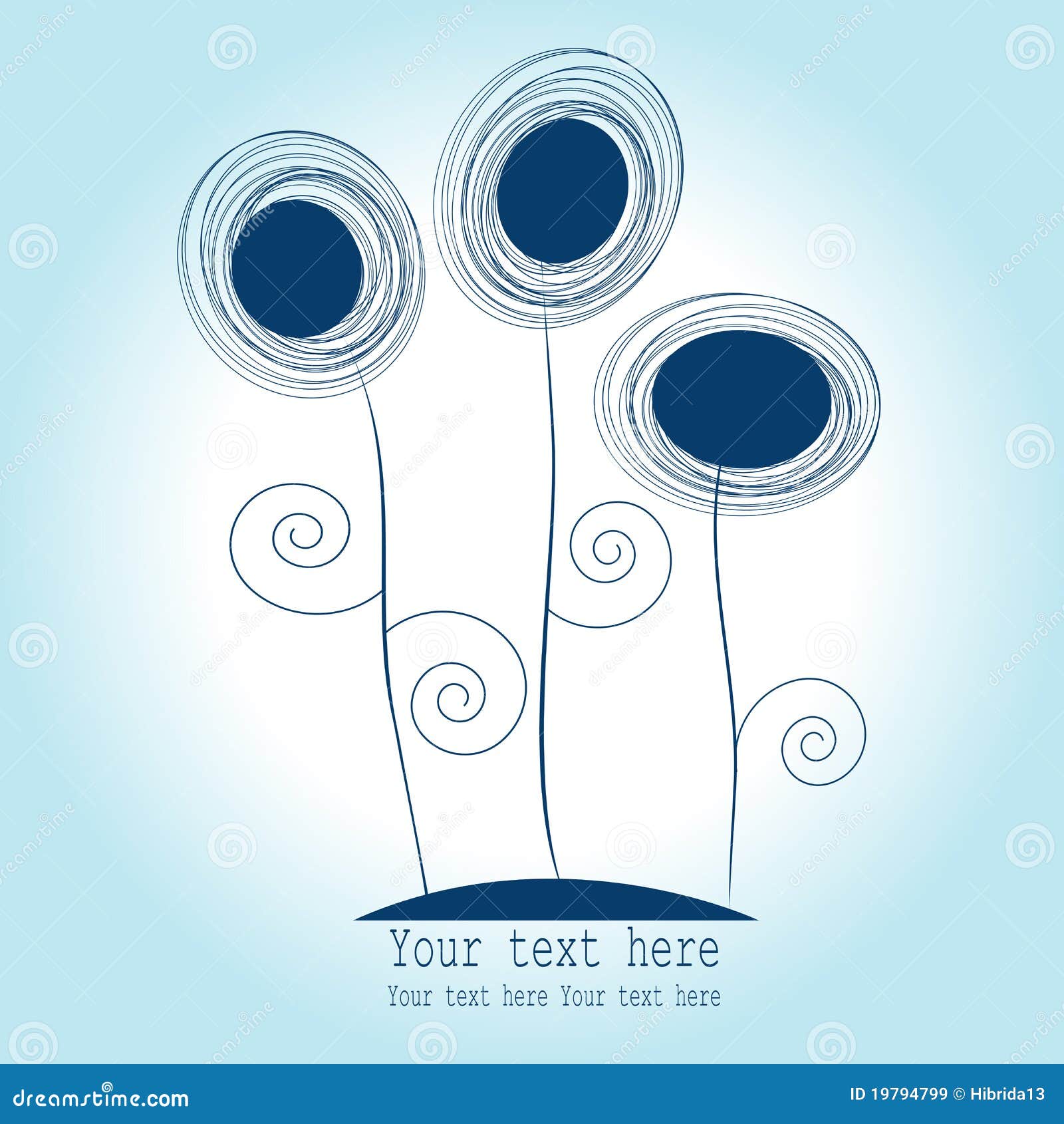 Abstract Floral Greeting Card Stock Illustration - Illustration of ...