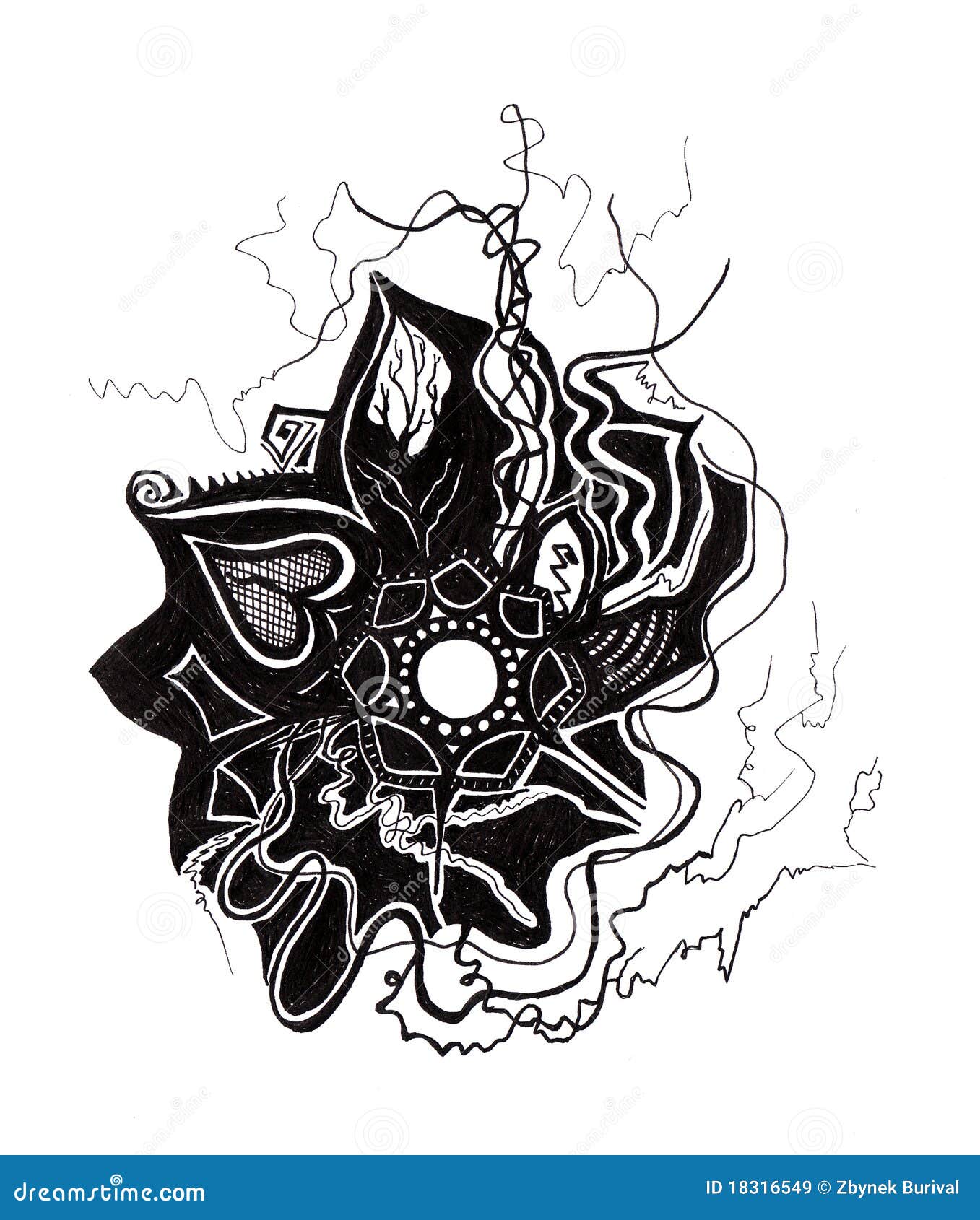 Abstract Floral Illustration Stock Illustration - Illustration of ...