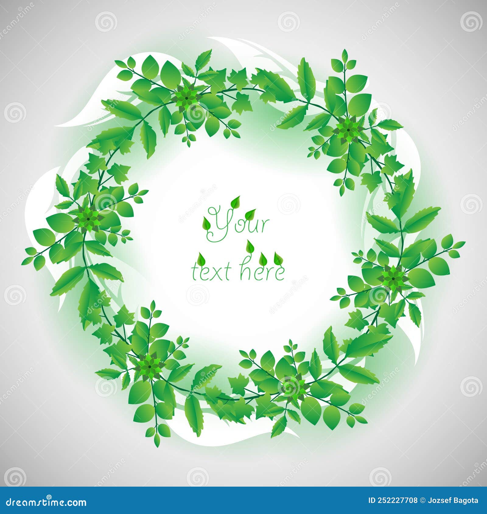 Abstract Floral Label Background Template Stock Vector - Illustration ...