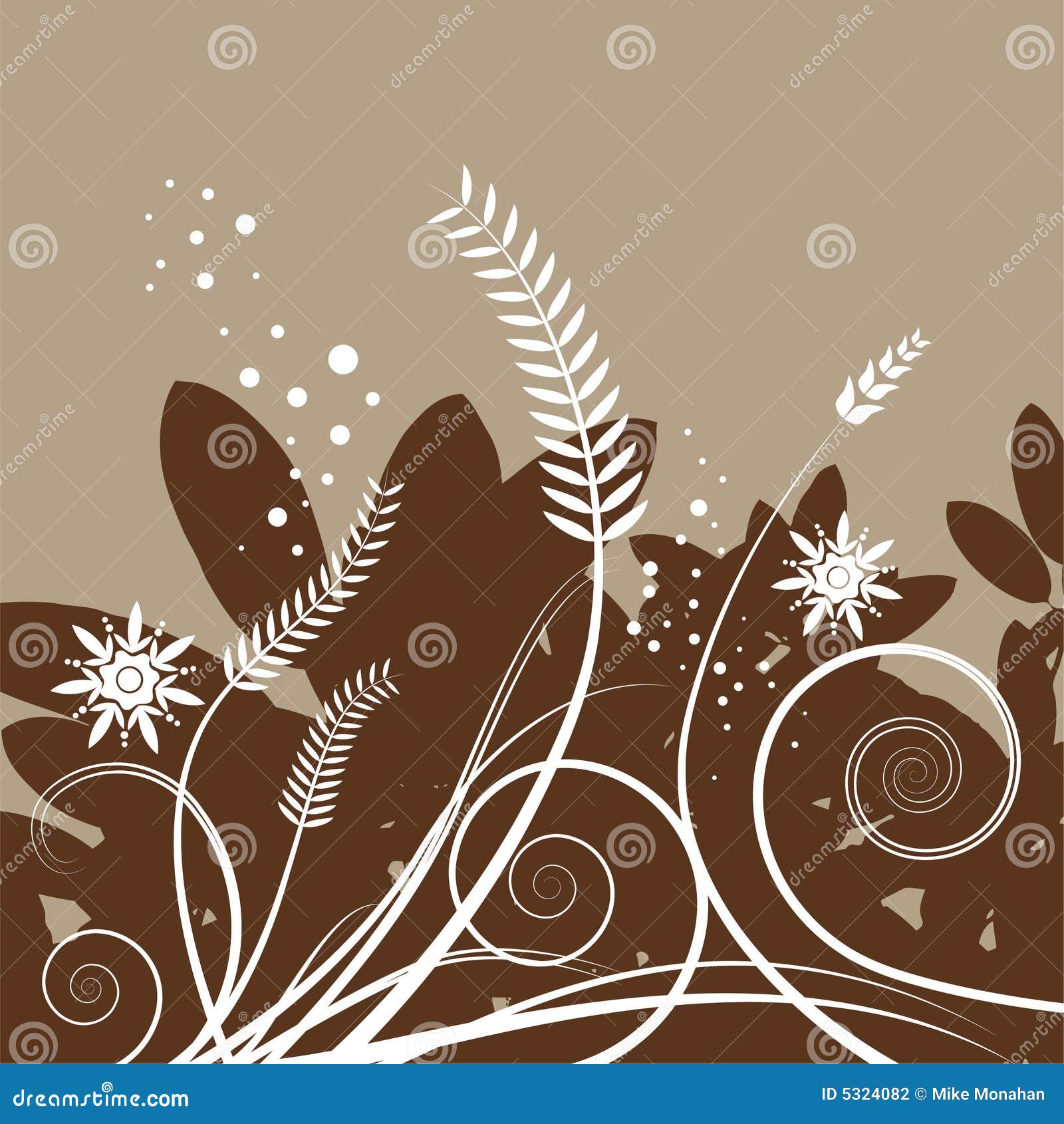 Abstract floral motif stock vector. Illustration of plants - 5324082