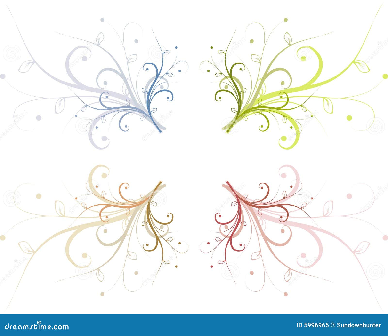 Abstract floral ornament stock vector. Illustration of element - 5996965