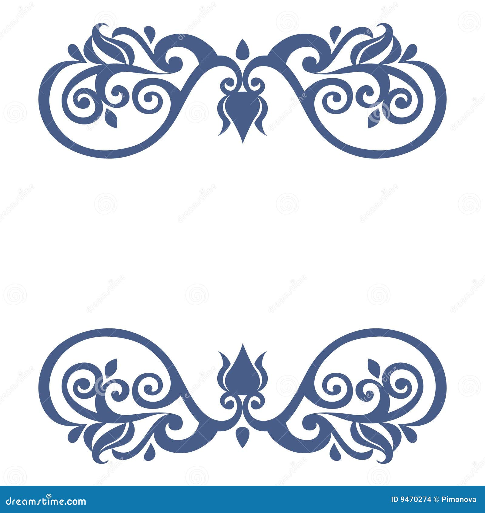 Abstract floral ornament stock vector. Illustration of monogram - 9470274