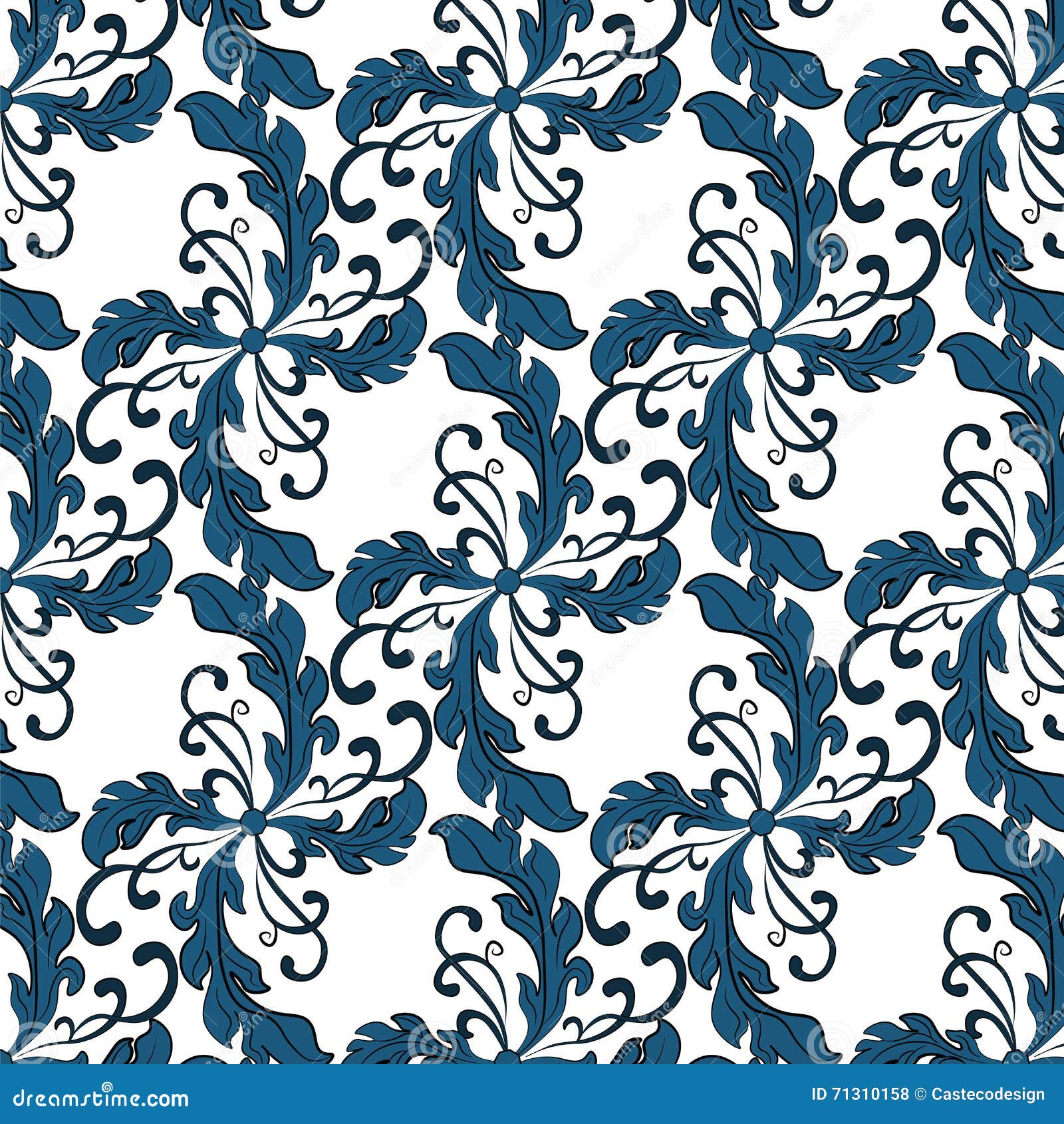 Abstract Floral ornament stock vector. Illustration of flourish - 71310158