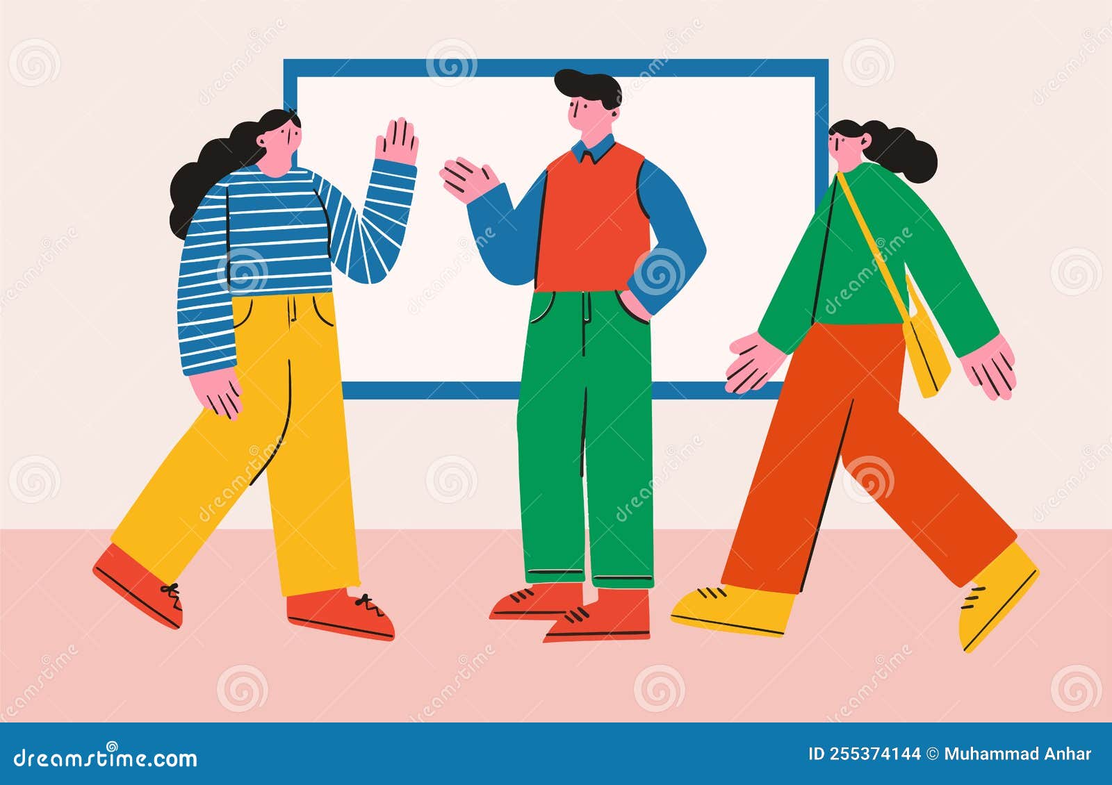 People Character Conversation Illustration Stock Vector - Illustration ...
