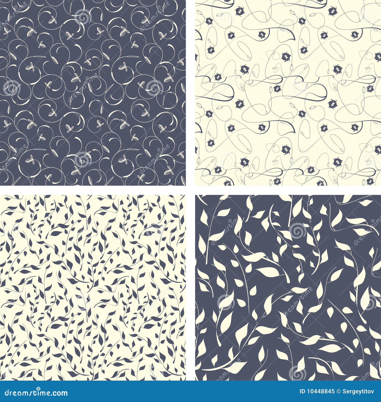 Abstract floral pattern stock vector. Illustration of foliage - 10448845