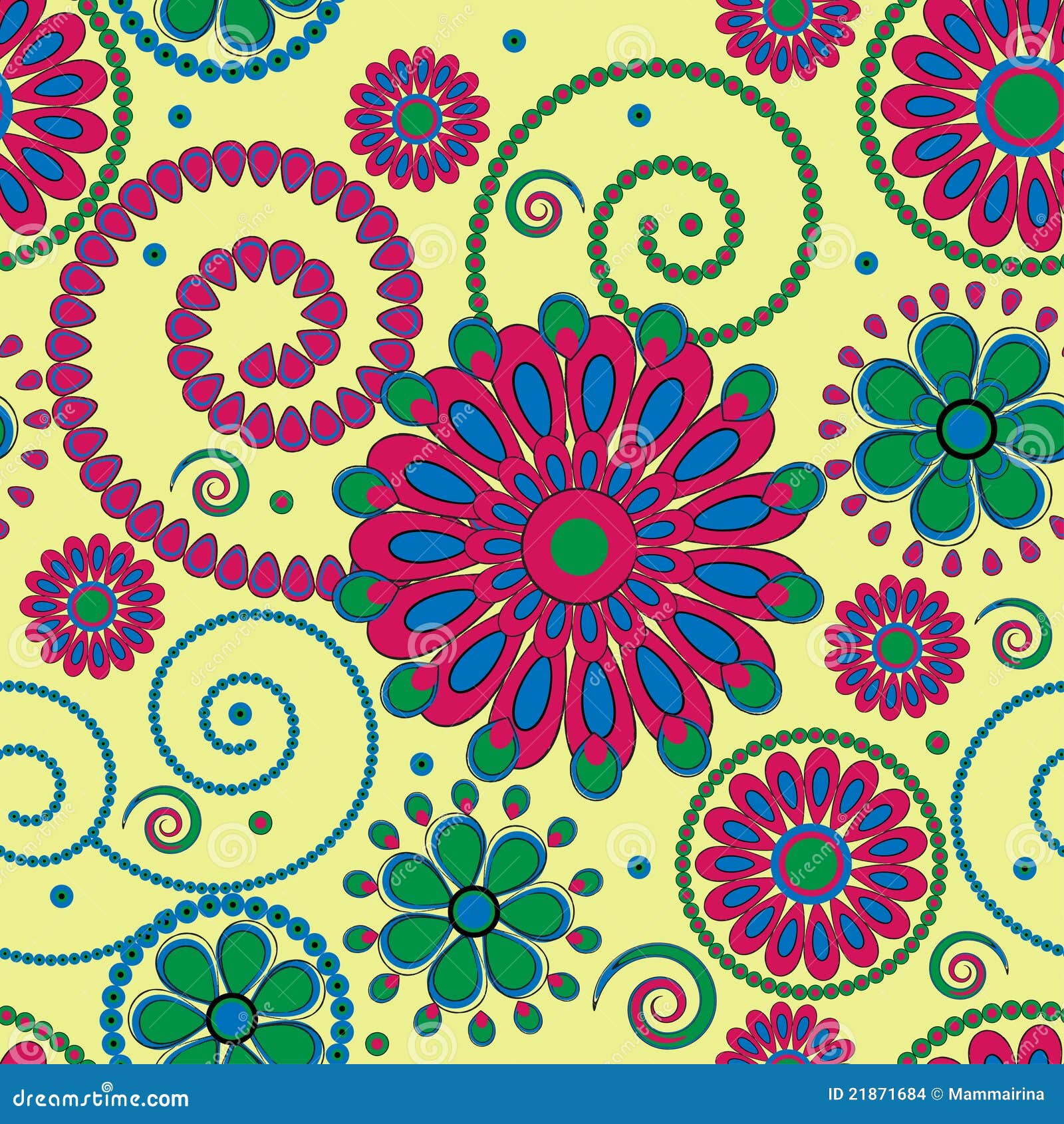 Abstract floral pattern stock vector. Illustration of floral - 21871684