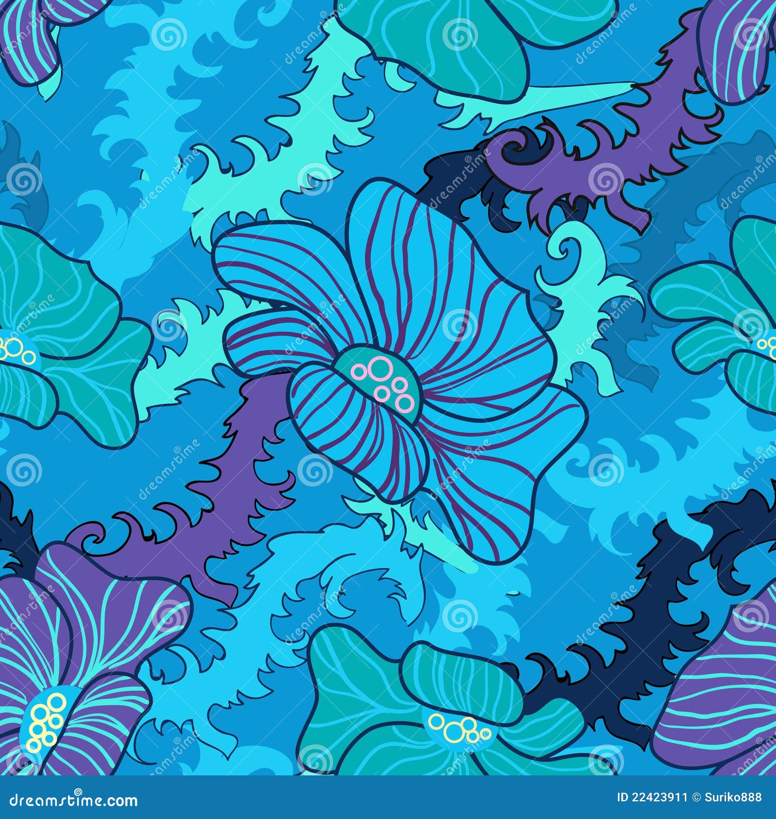 Abstract floral pattern stock vector. Illustration of print - 22423911