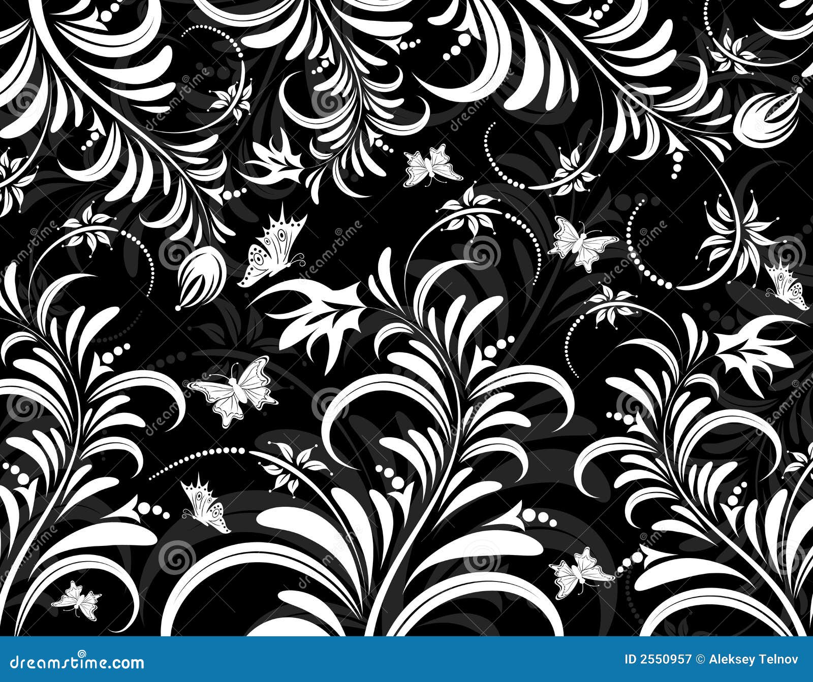 Abstract floral pattern stock vector. Illustration of floral - 2550957