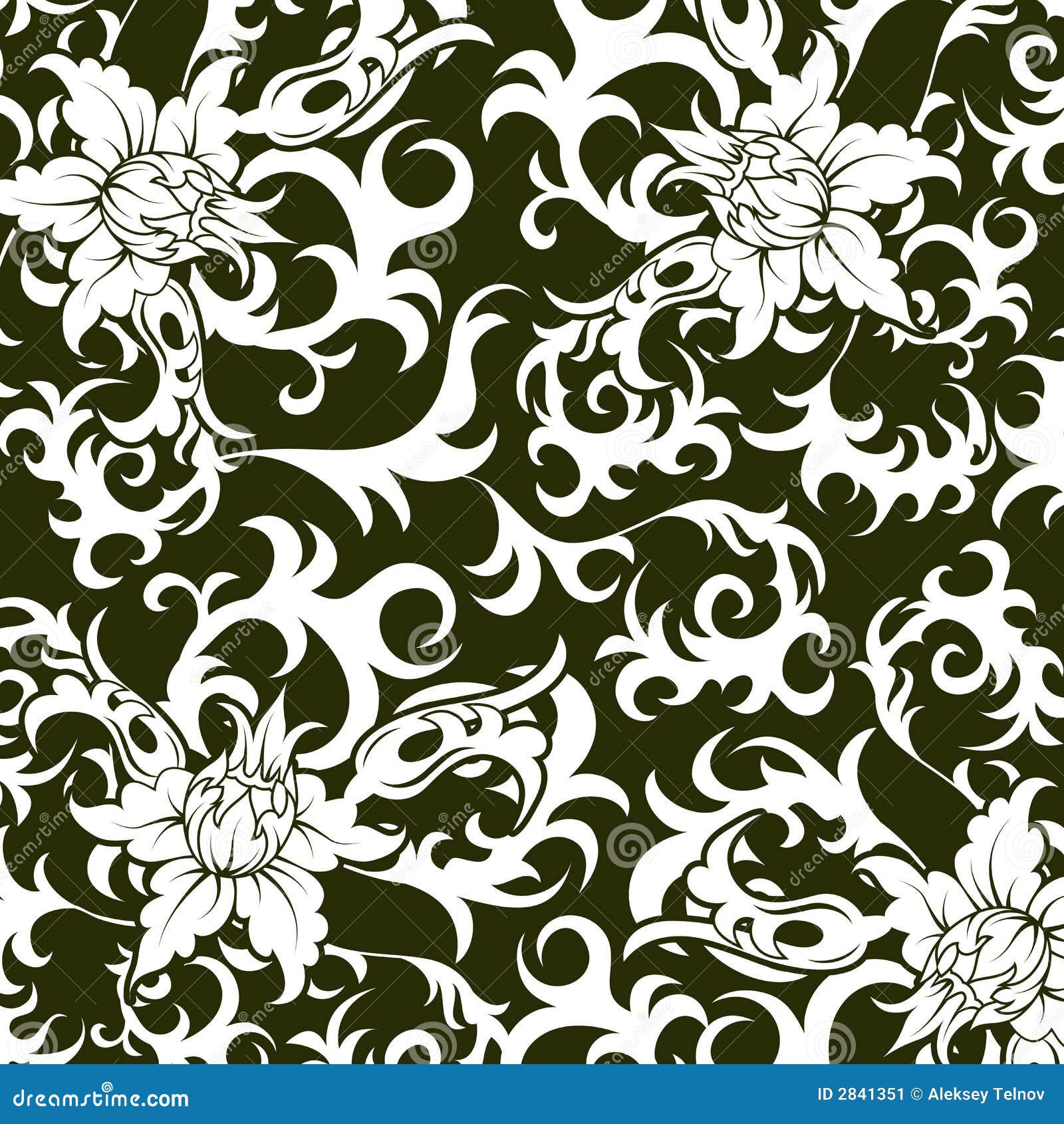 Abstract floral pattern stock vector. Illustration of design - 2841351