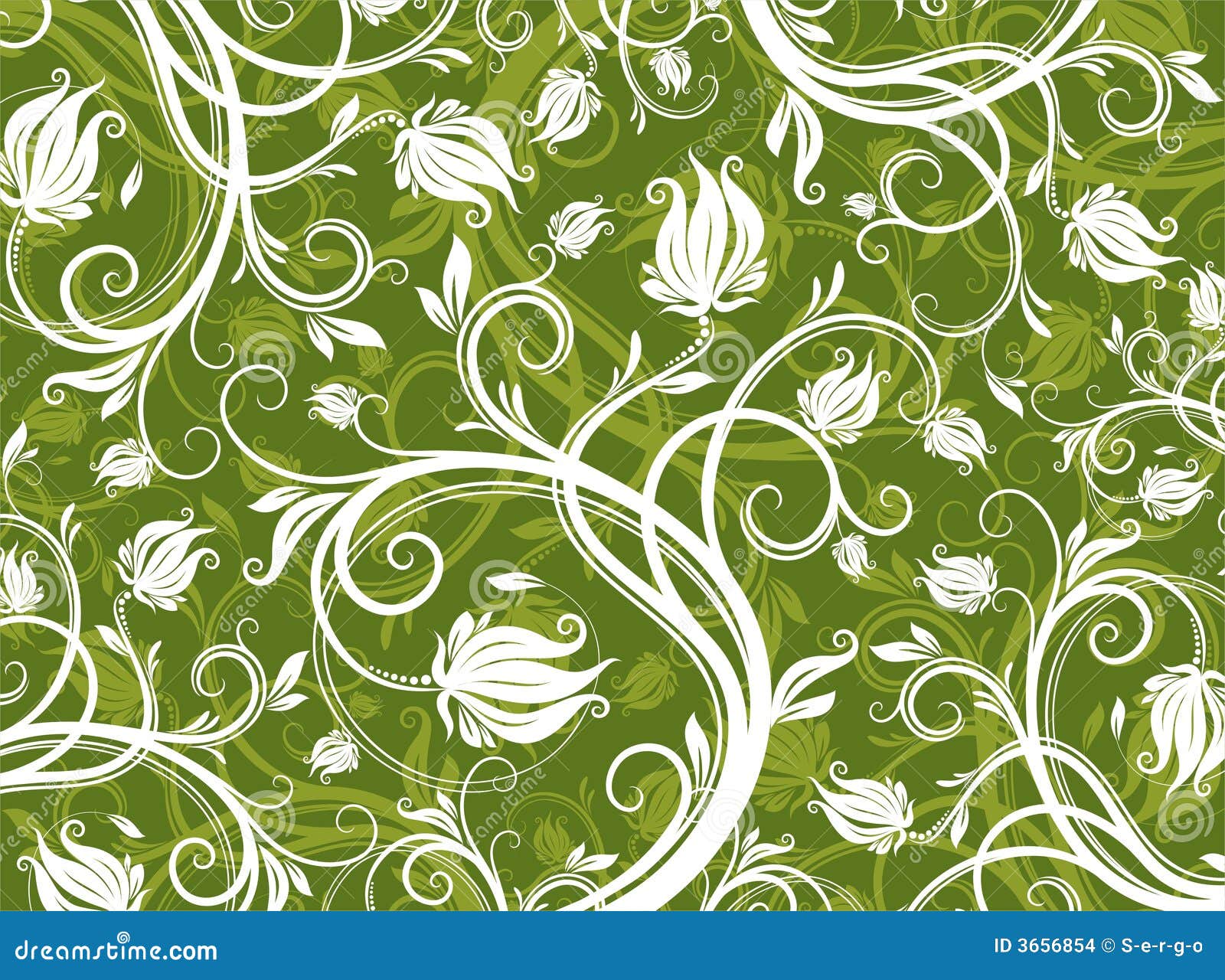 Abstract floral pattern stock vector. Illustration of silhouette - 3656854