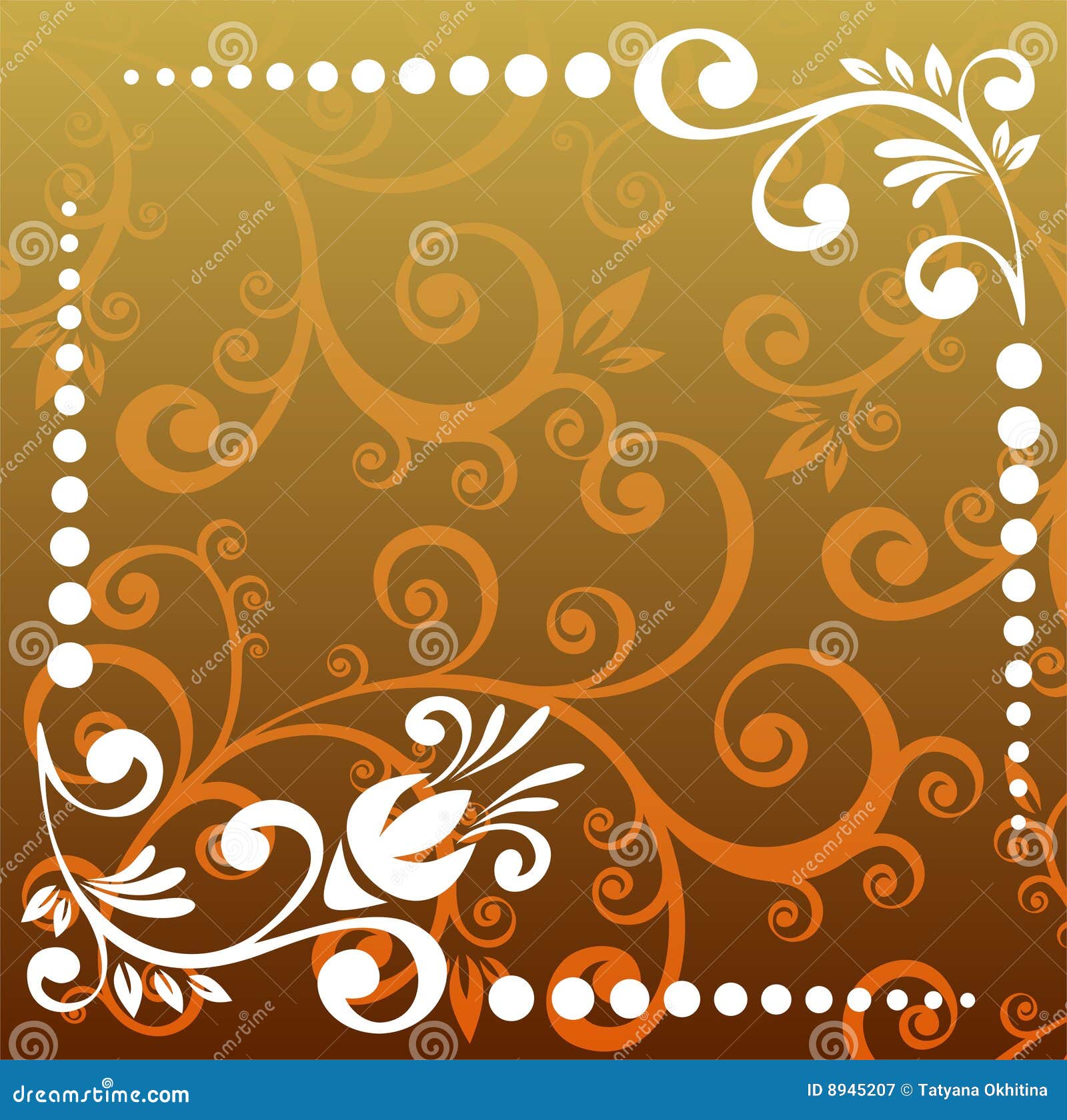 Abstract floral pattern stock vector. Illustration of decorative - 8945207